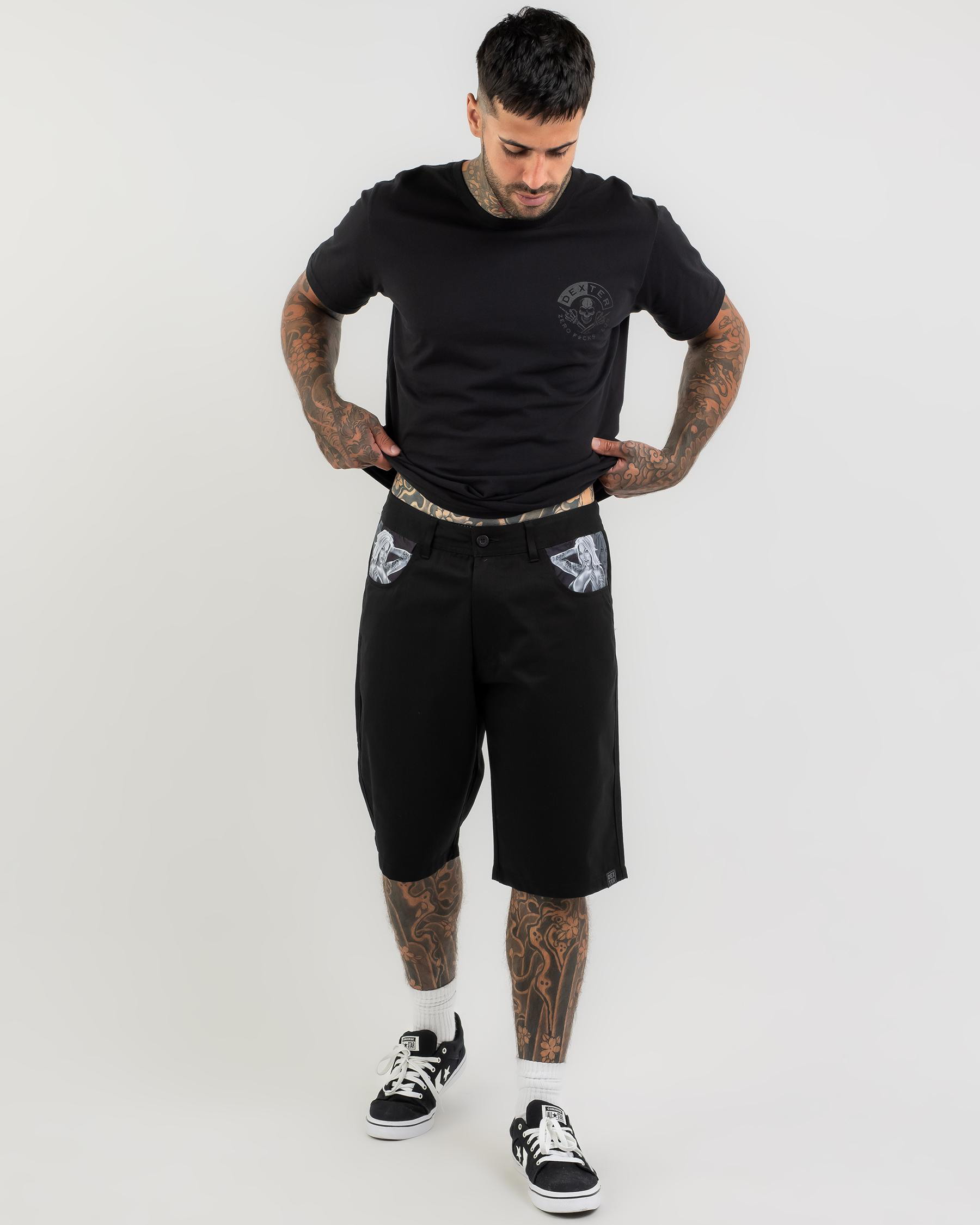 Shop Dexter Fast Lane Walk Shorts In Black - Fast Shipping & Easy ...