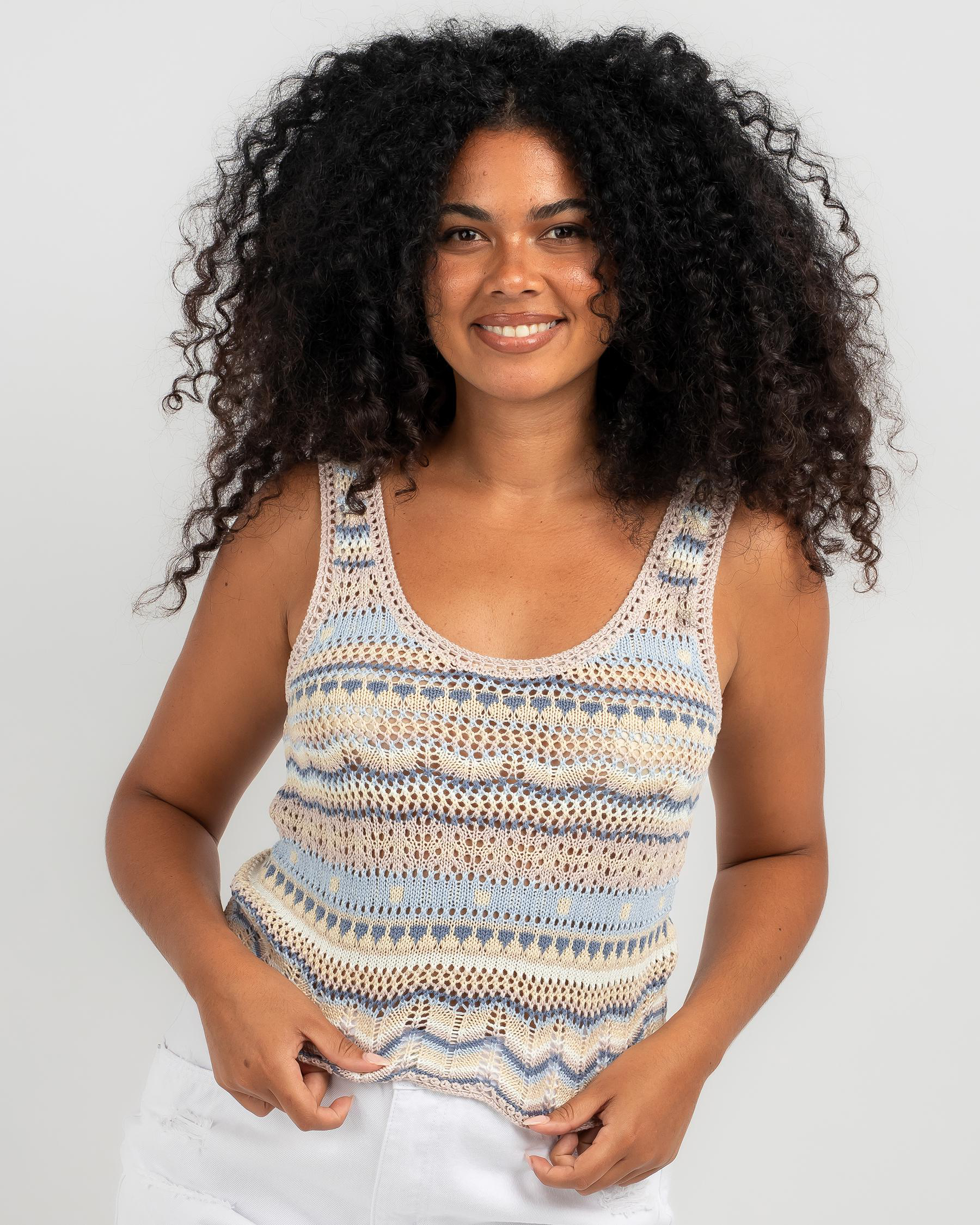 Shop Mooloola Demi Dream Top In Blue Multi - Fast Shipping & Easy ...