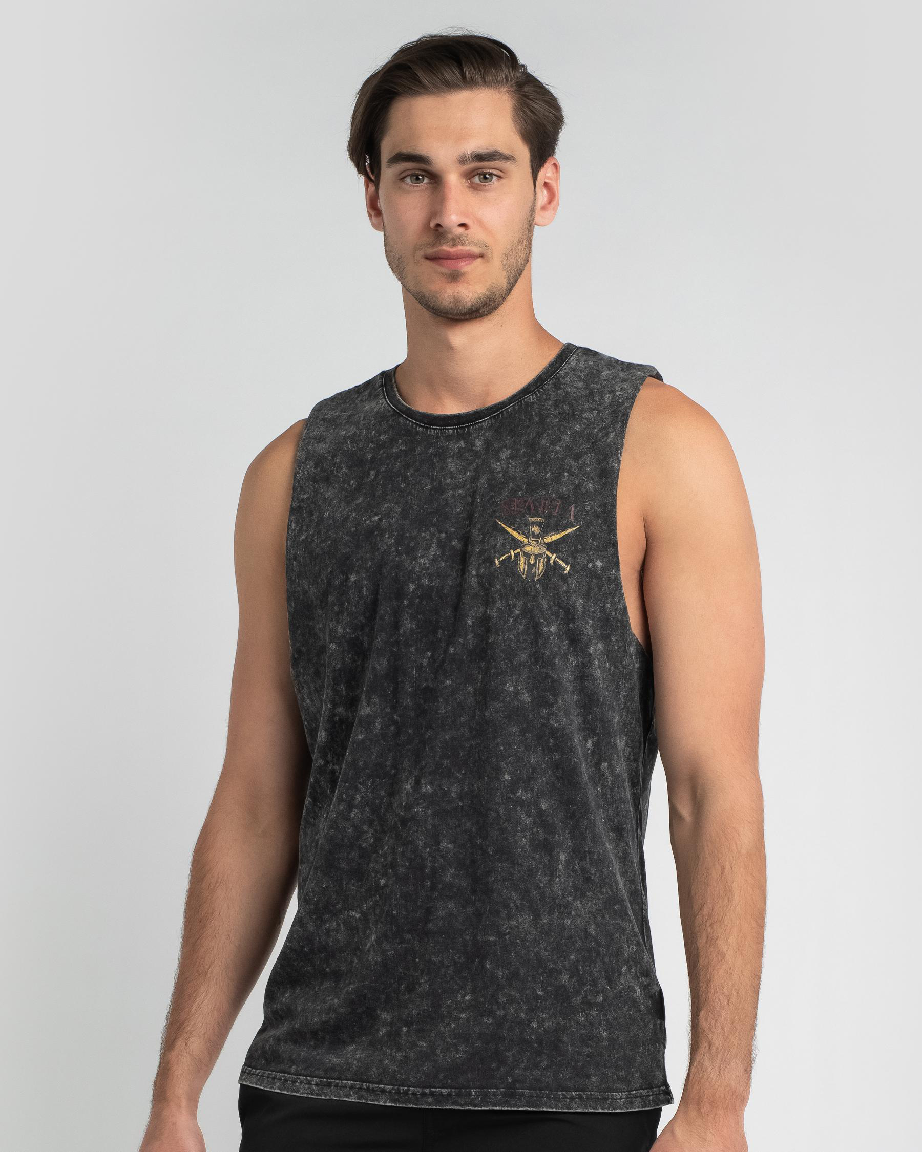 Shop Sparta Defend Muscle Tank In Black Acid - Fast Shipping & Easy ...