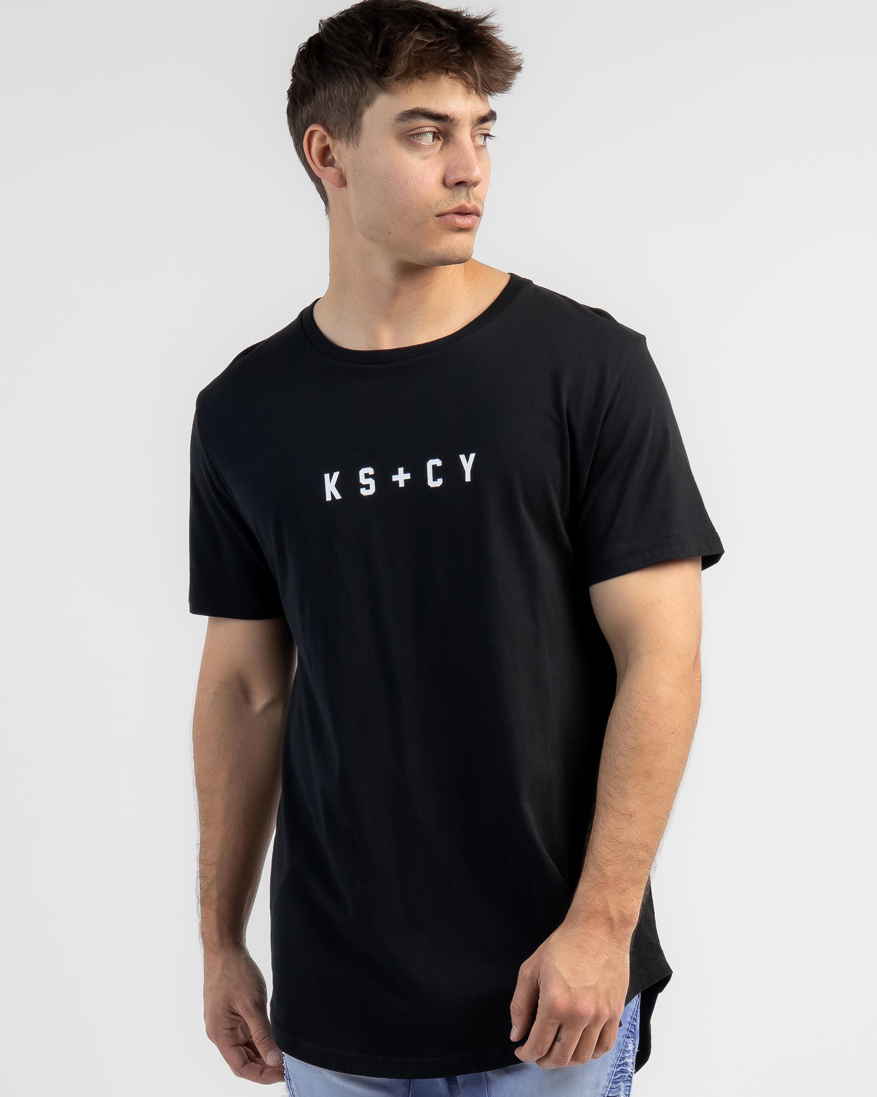 Shop Kiss Chacey Laceration Dual Curved T-Shirt In Jet Black - Fast ...