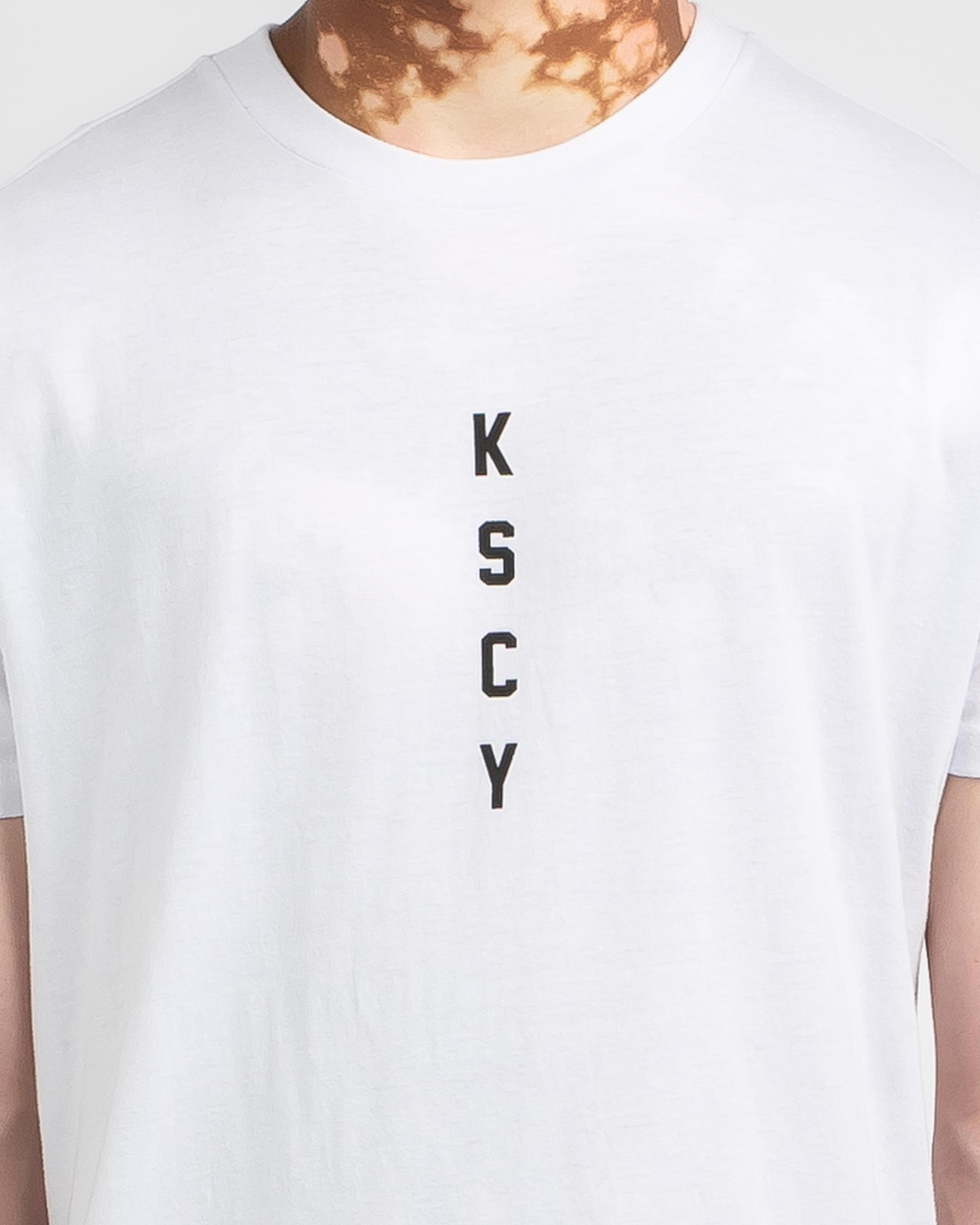Shop Kiss Chacey Vigour Dual Curved T-Shirt In White - Fast Shipping ...