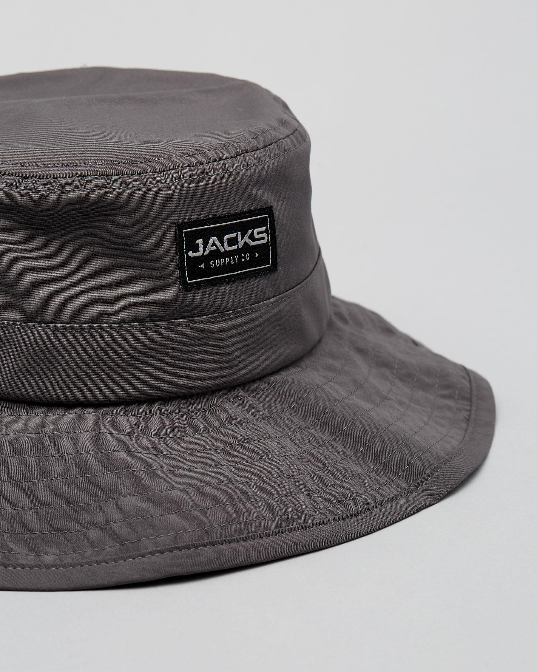 Shop Jacks Currents Wide Brim Hat In Charcoal - Fast Shipping & Easy ...