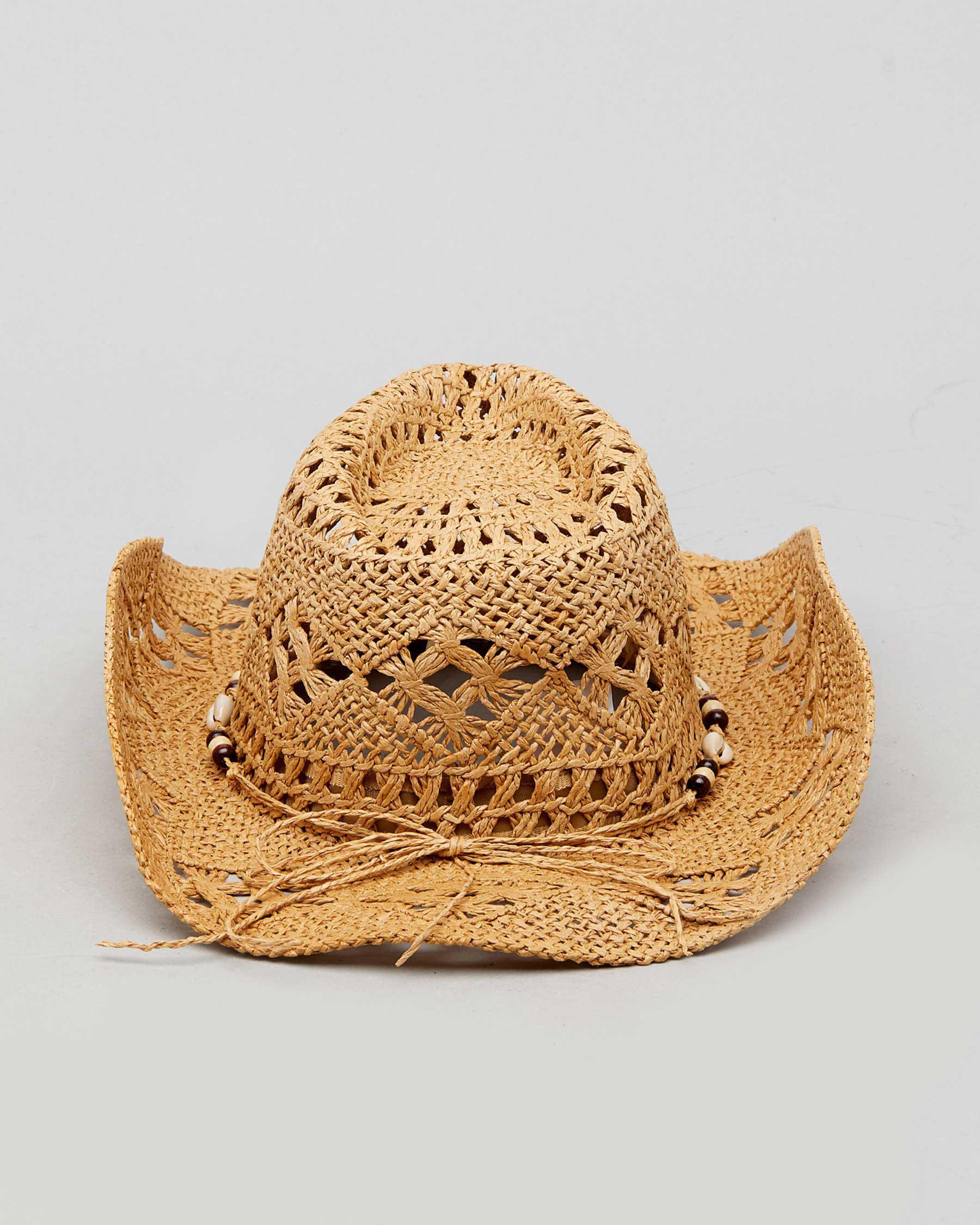 Shop Mooloola Caitlin Cowgirl Hat In Caramel - Fast Shipping & Easy ...