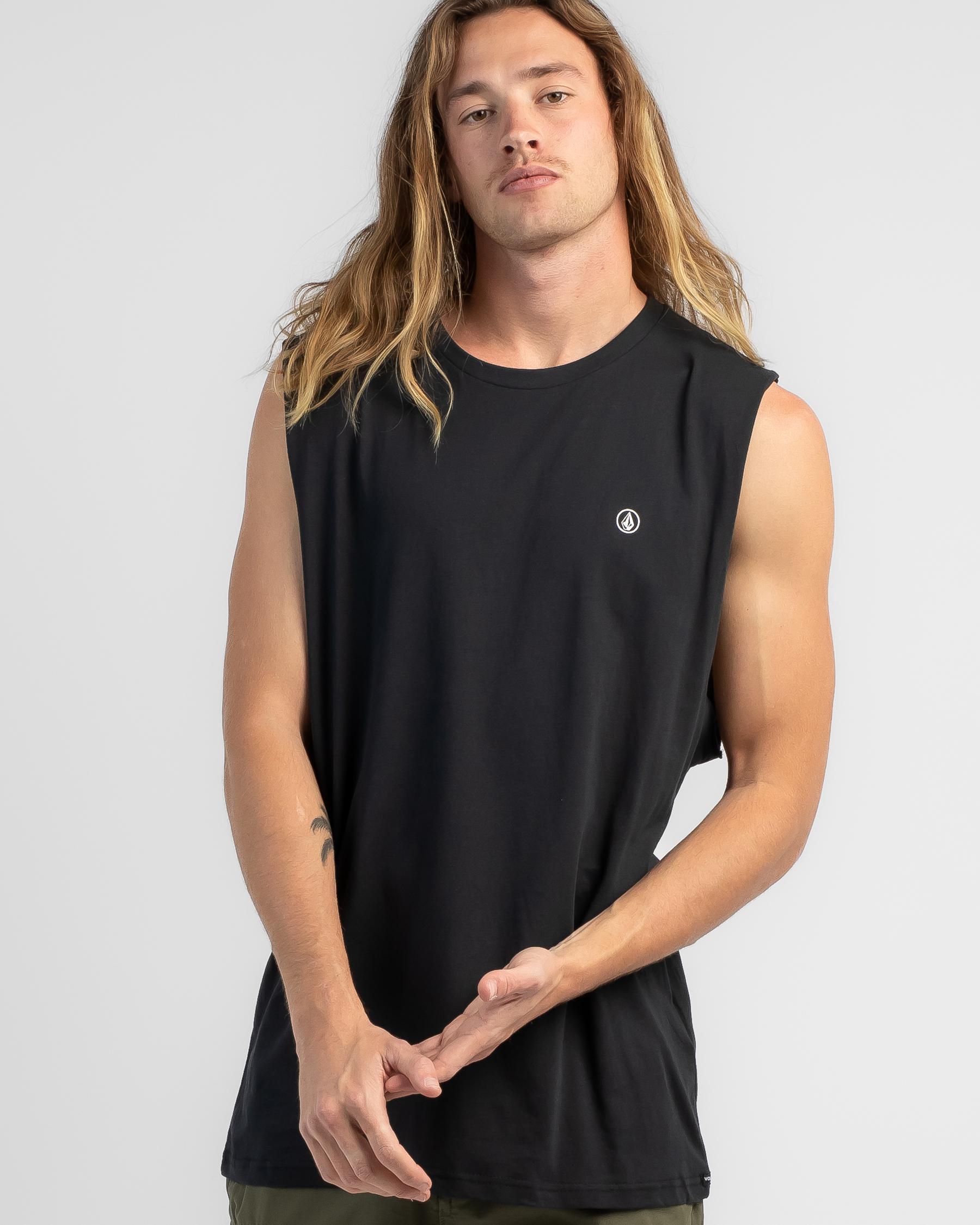 Shop Volcom Solid Muscle Tank In Black - Fast Shipping & Easy Returns ...