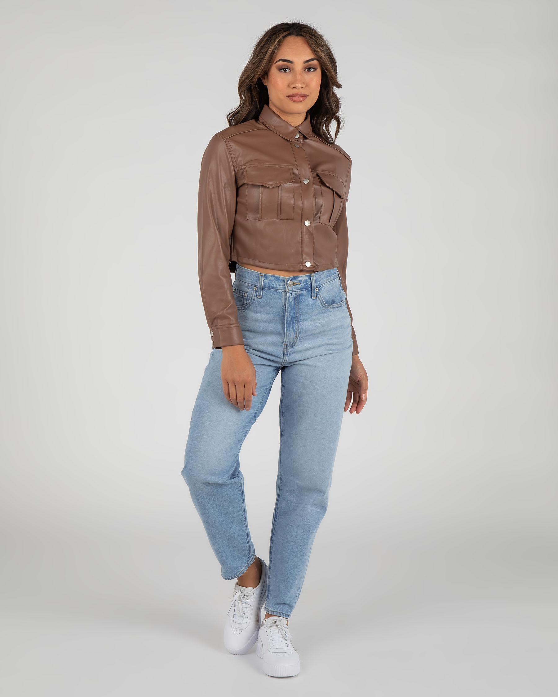 Shop Ava And Ever Mila Jacket In Choc - Fast Shipping & Easy Returns ...