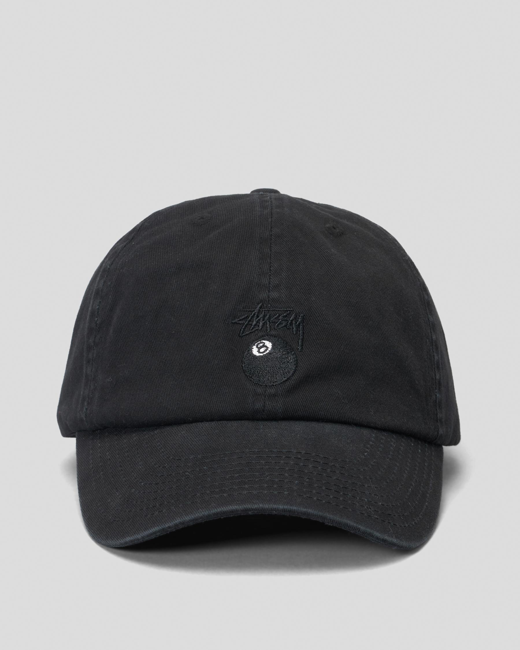 Stussy Stock 8 Ball Low Pro Cap In Black - Fast Shipping & Easy Returns ...