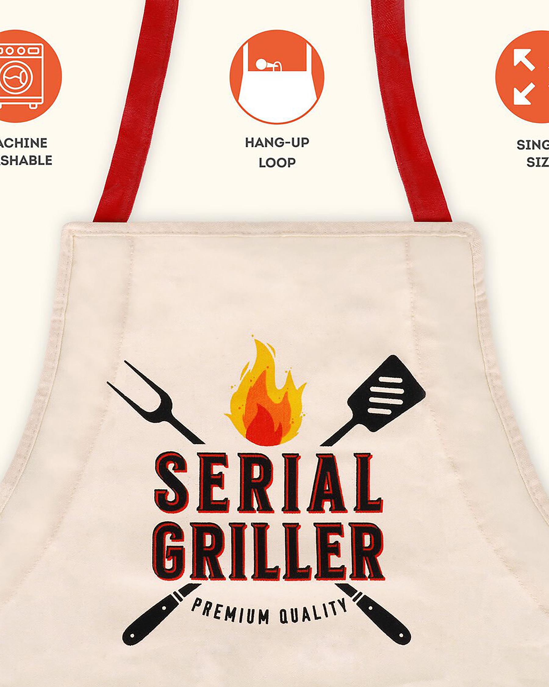 Shop Get It Now Serial Griller Apron In Natural - Fast Shipping & Easy ...