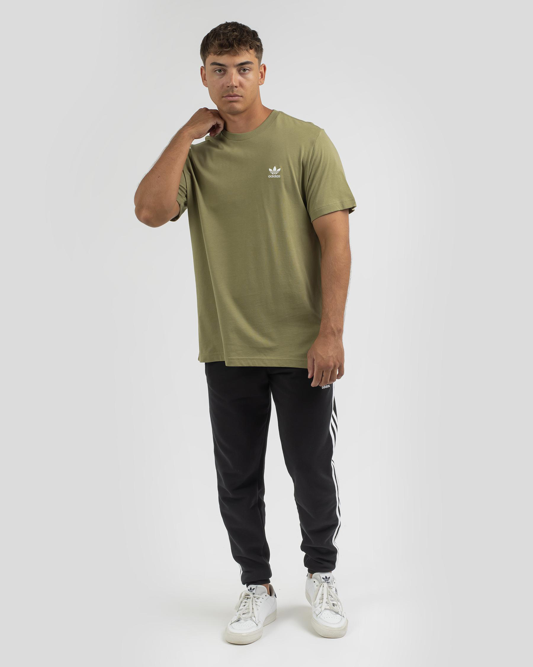 Shop adidas Essential T-Shirt In Orbit Green - Fast Shipping & Easy ...
