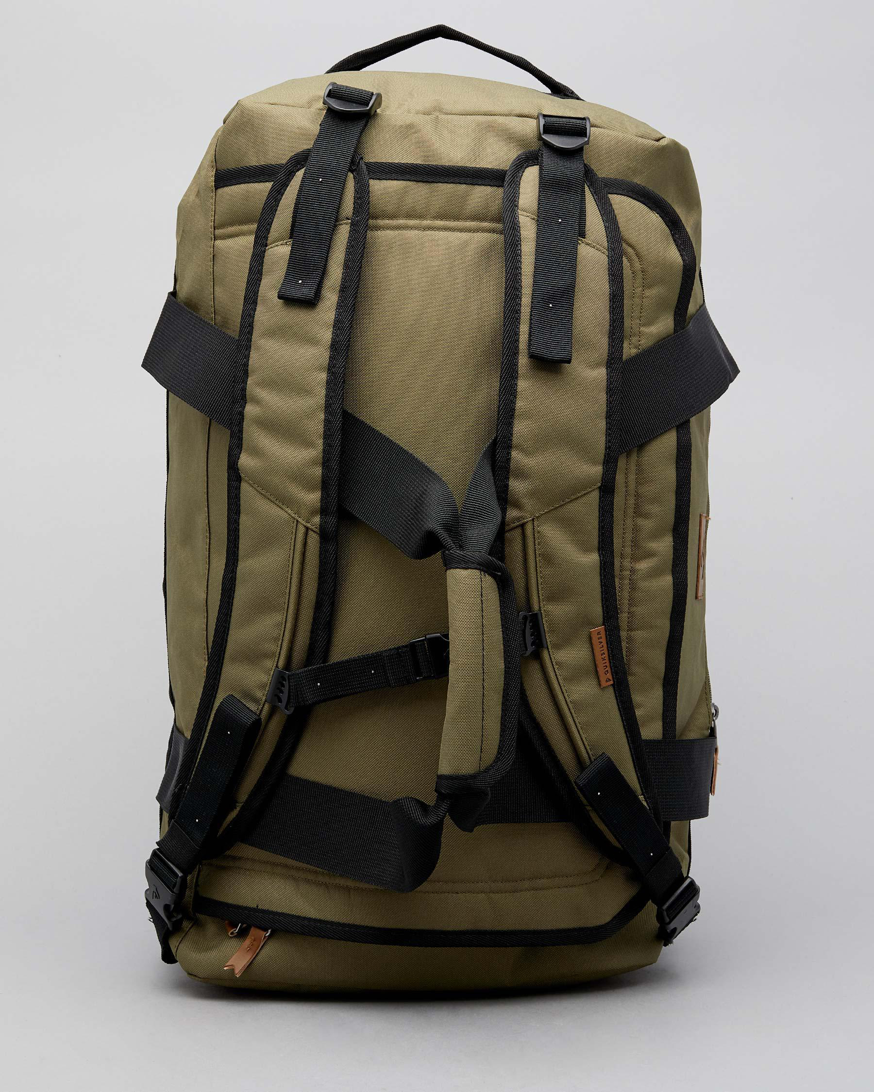 Shop Quiksilver Crossing Duffle Bag In Burnt Olive - Fast Shipping ...