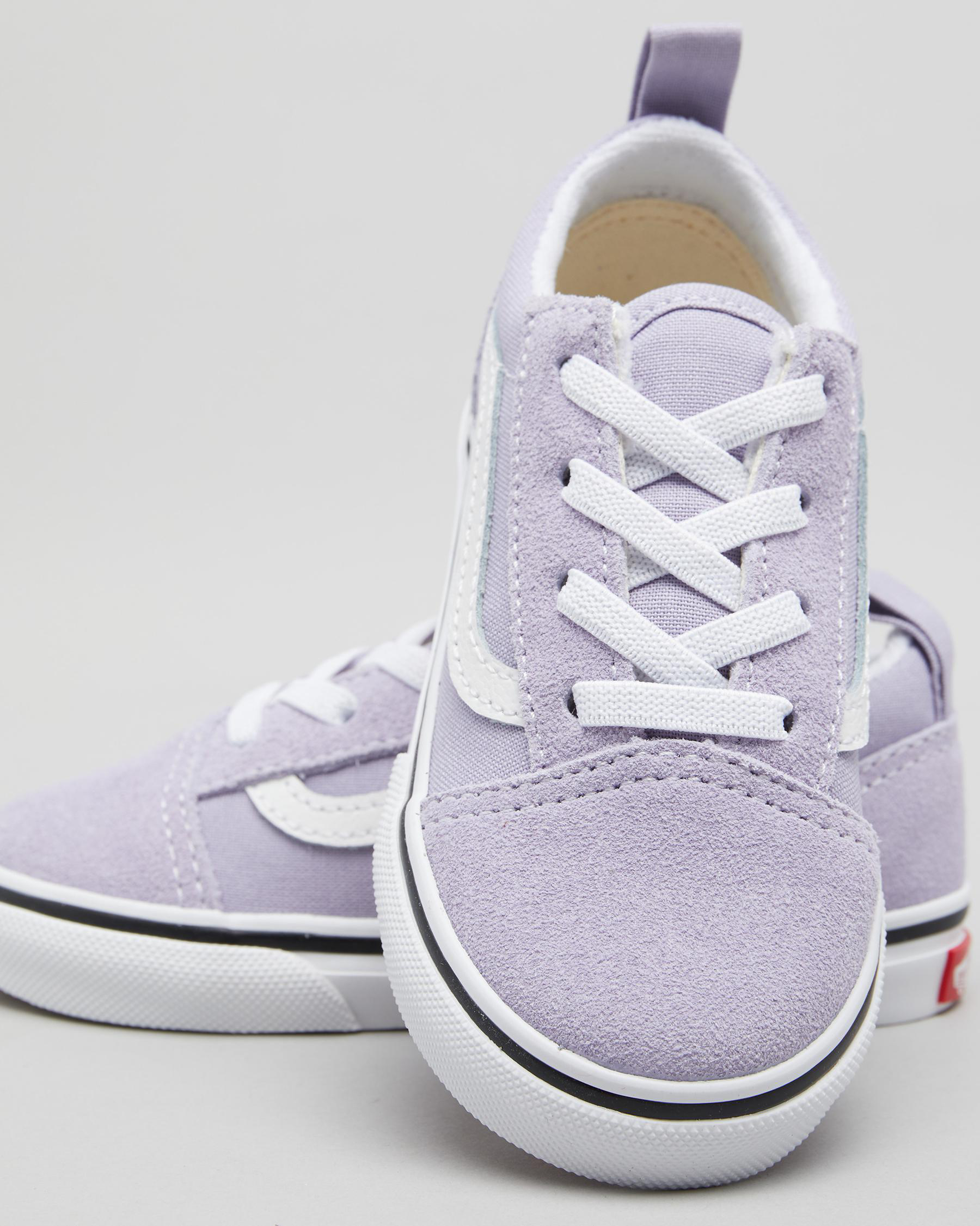 Shop Vans Toddlers' Old Skool Shoes In Languid Lavender/true White ...