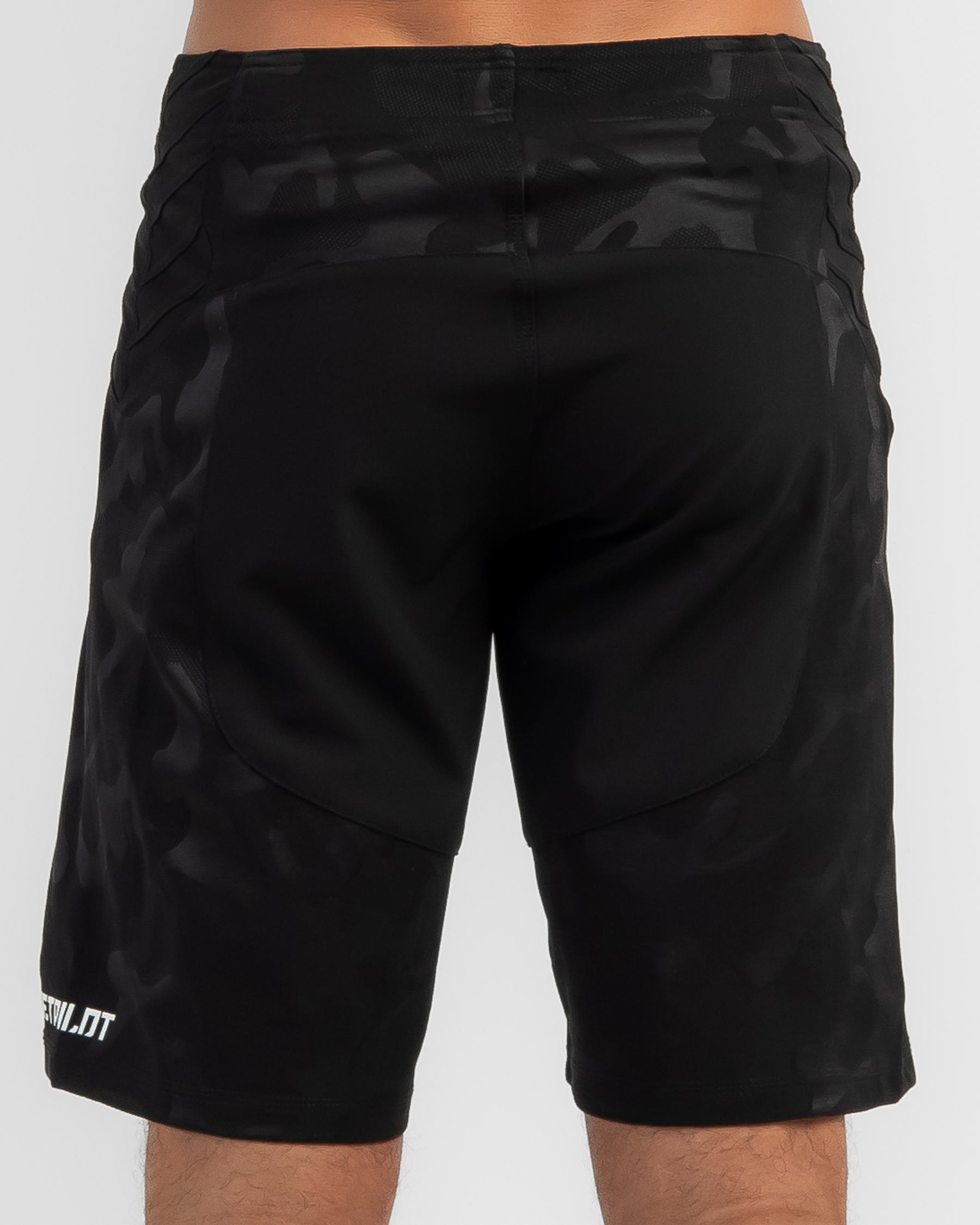 Shop Jetpilot Corrugated Board Shorts In Black/black - Fast Shipping ...