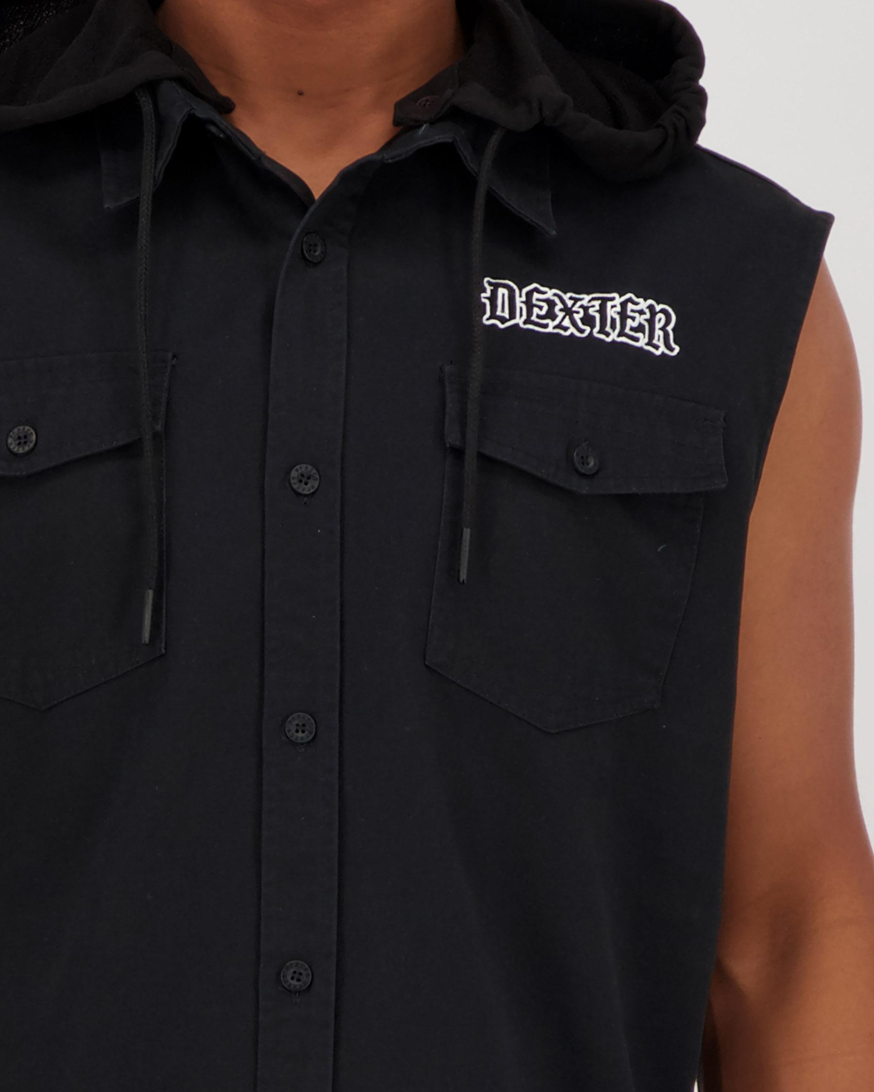 Shop Dexter Fear None Hooded Vest In Black - Fast Shipping & Easy ...