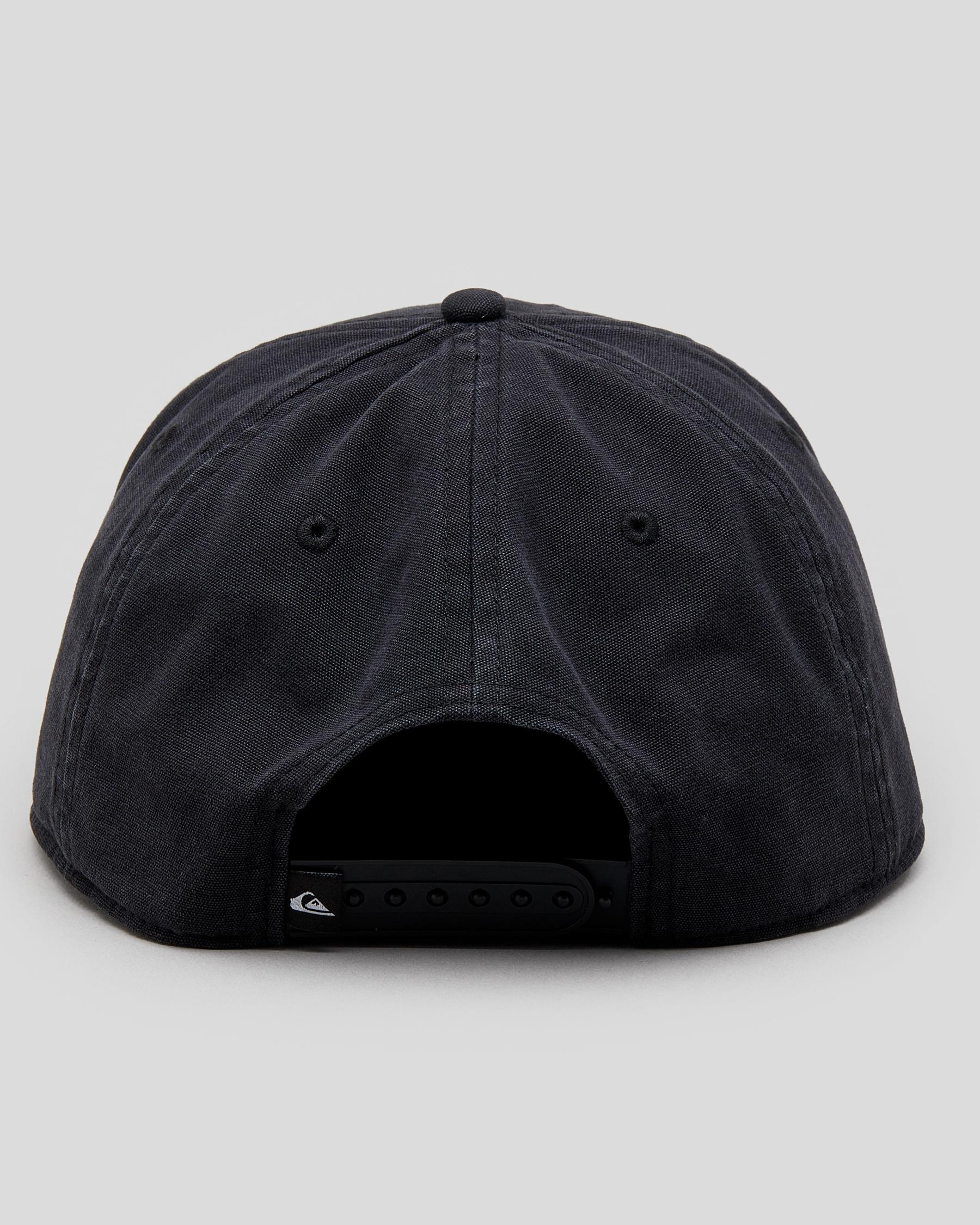 Shop Quiksilver Tilted Thoughts Snapback Cap In Black - Fast Shipping ...