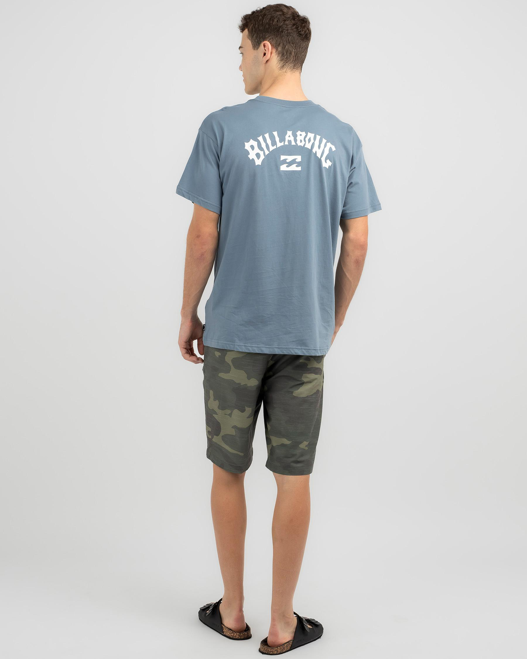 Shop Billabong Team Arch T-Shirt In Washed Blue - Fast Shipping & Easy ...