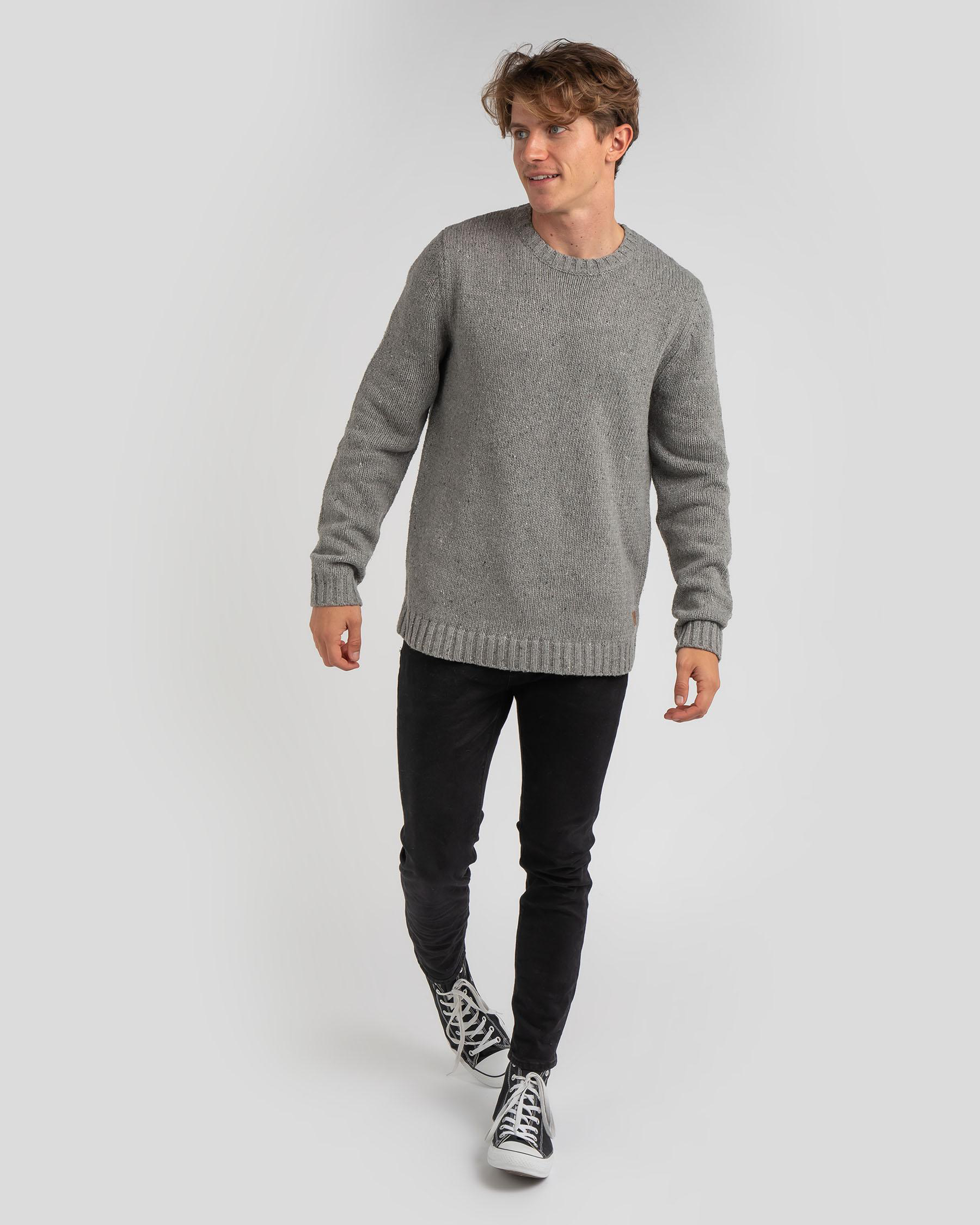 Shop Rusty Magnuson Crew Neck Knit In Frost Grey - Fast Shipping & Easy ...
