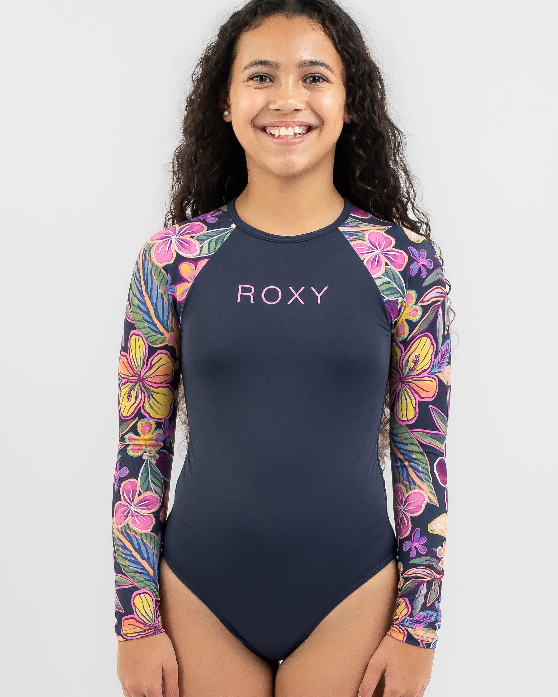 Shop Roxy Girls' Paradise Trip Surfsuit In Mood Indigo True Paradise - Fast Shipping & Easy ...