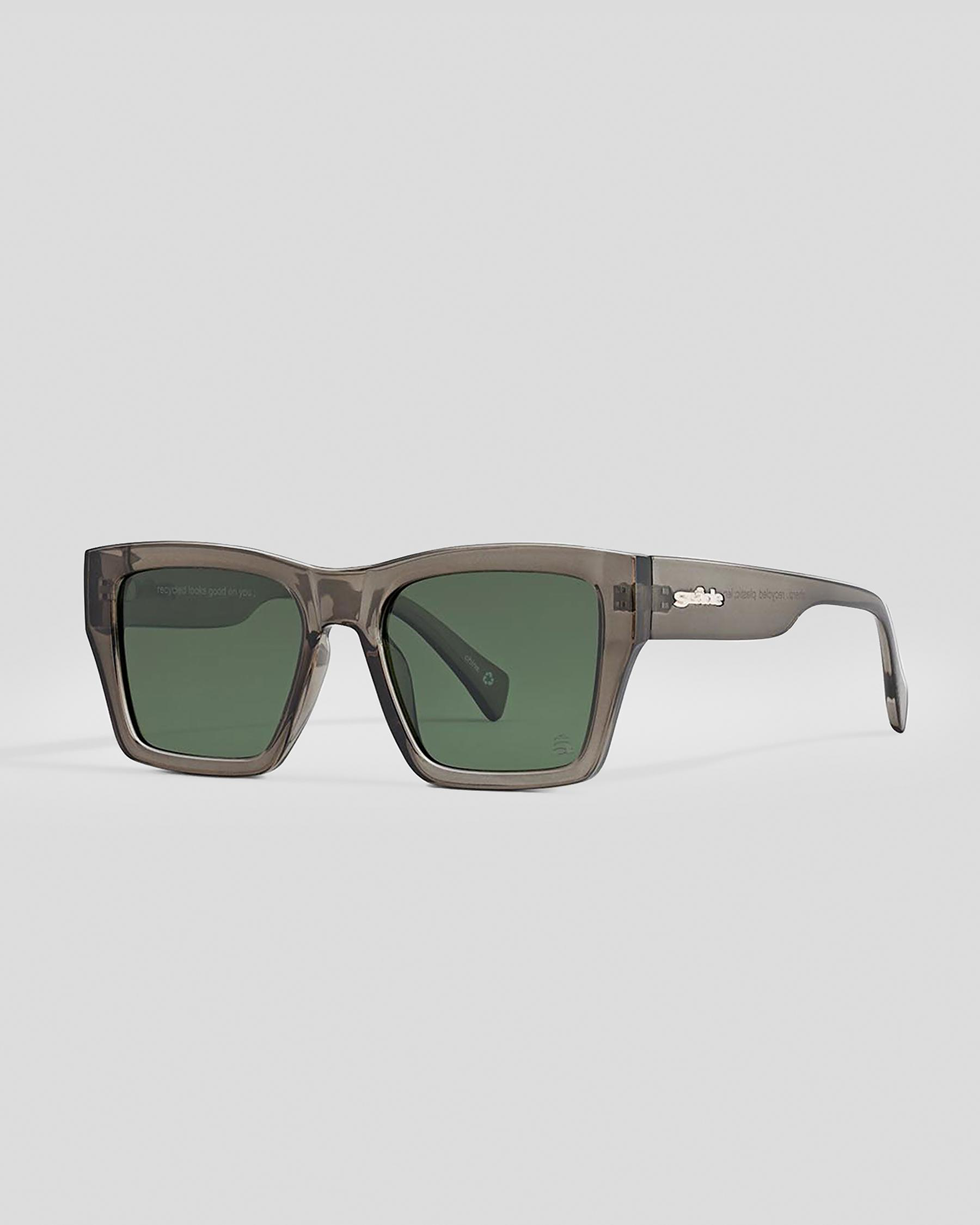 Shop Szade Eyewear Sharp Polarised Sunglasses In Vapour / Moss Polar ...