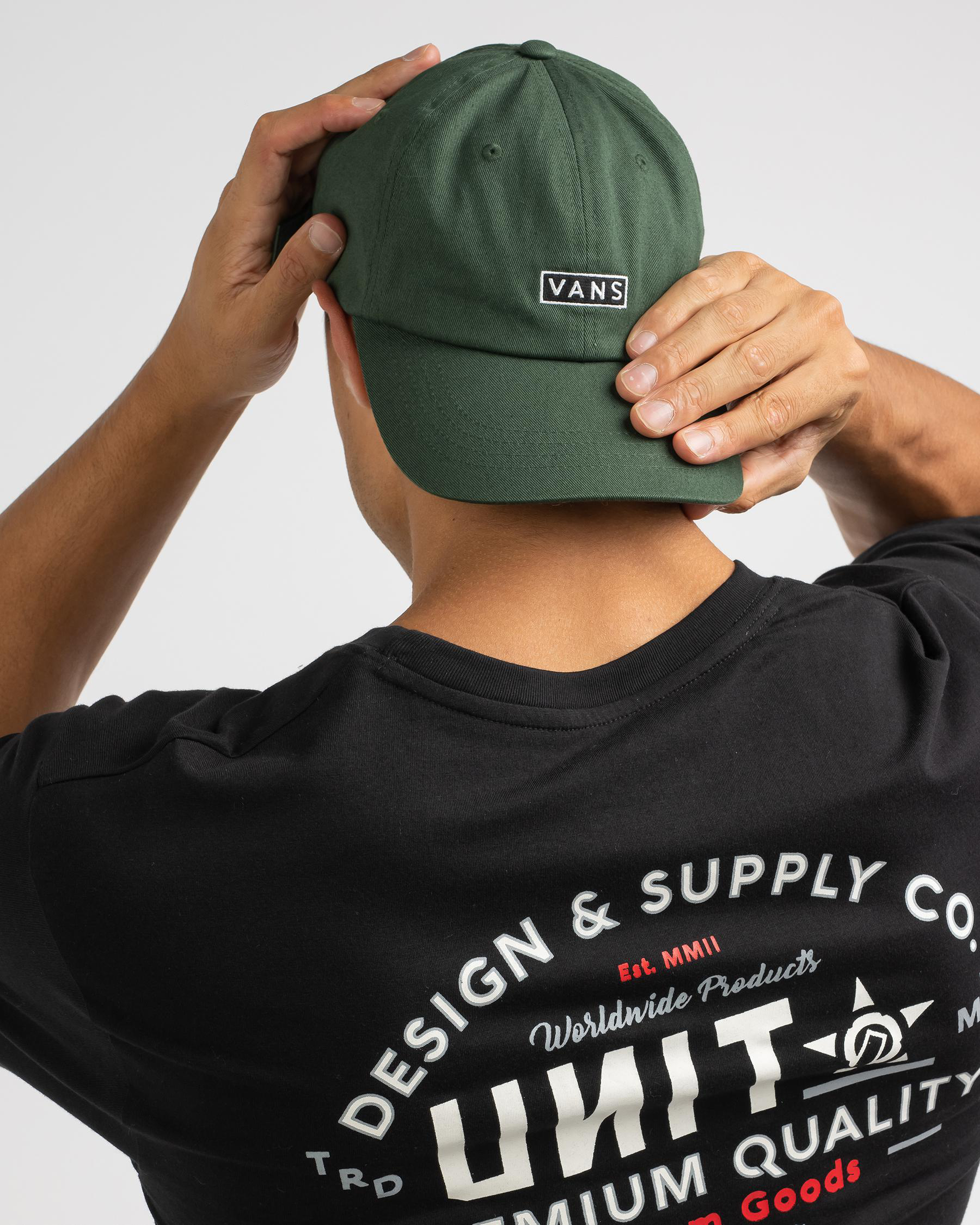 Shop Vans Curved Bill Jockey Cap In Sycamore - Fast Shipping & Easy ...