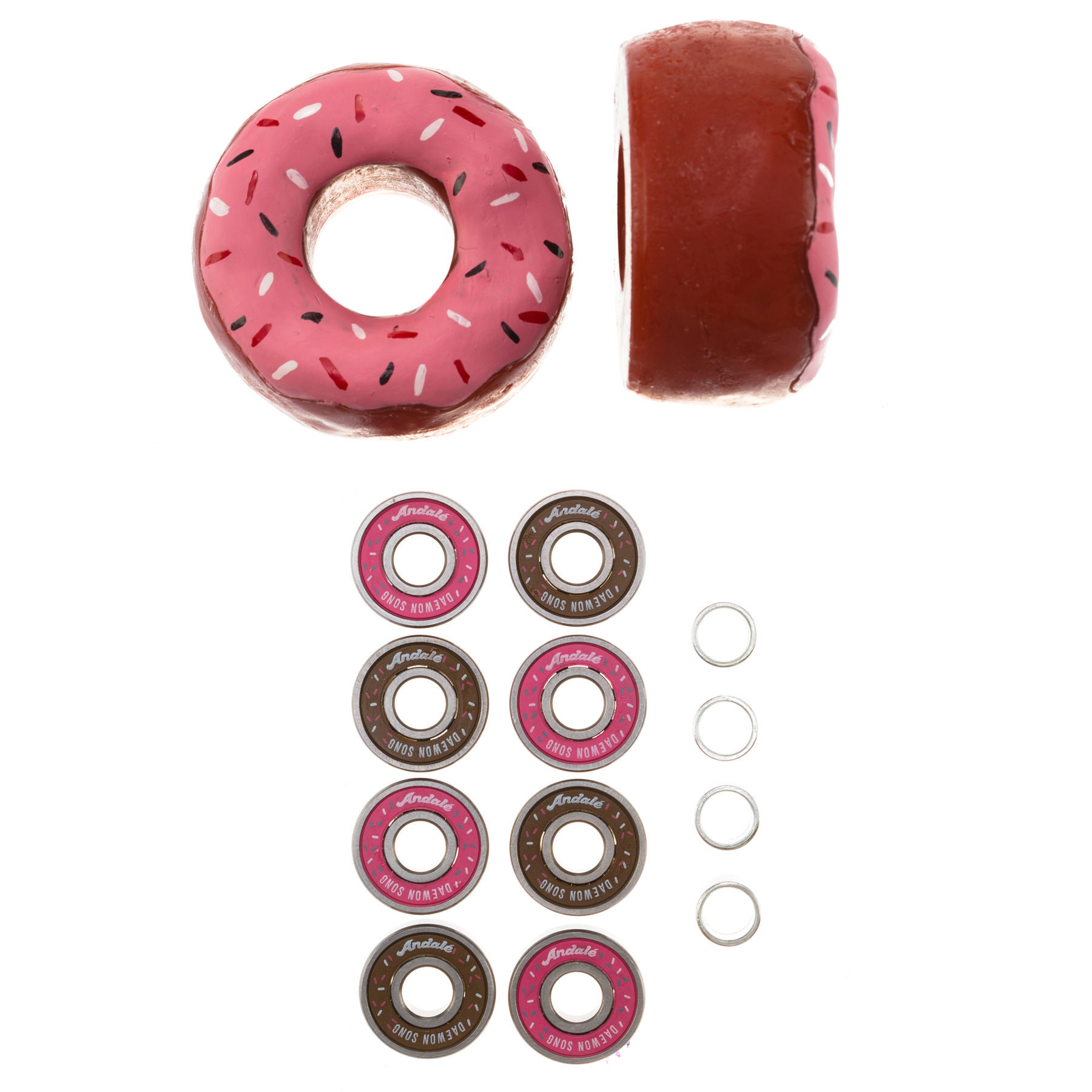 Shop Andale Bearings Daewon Donut Wax & Bearings In Pink - Fast ...