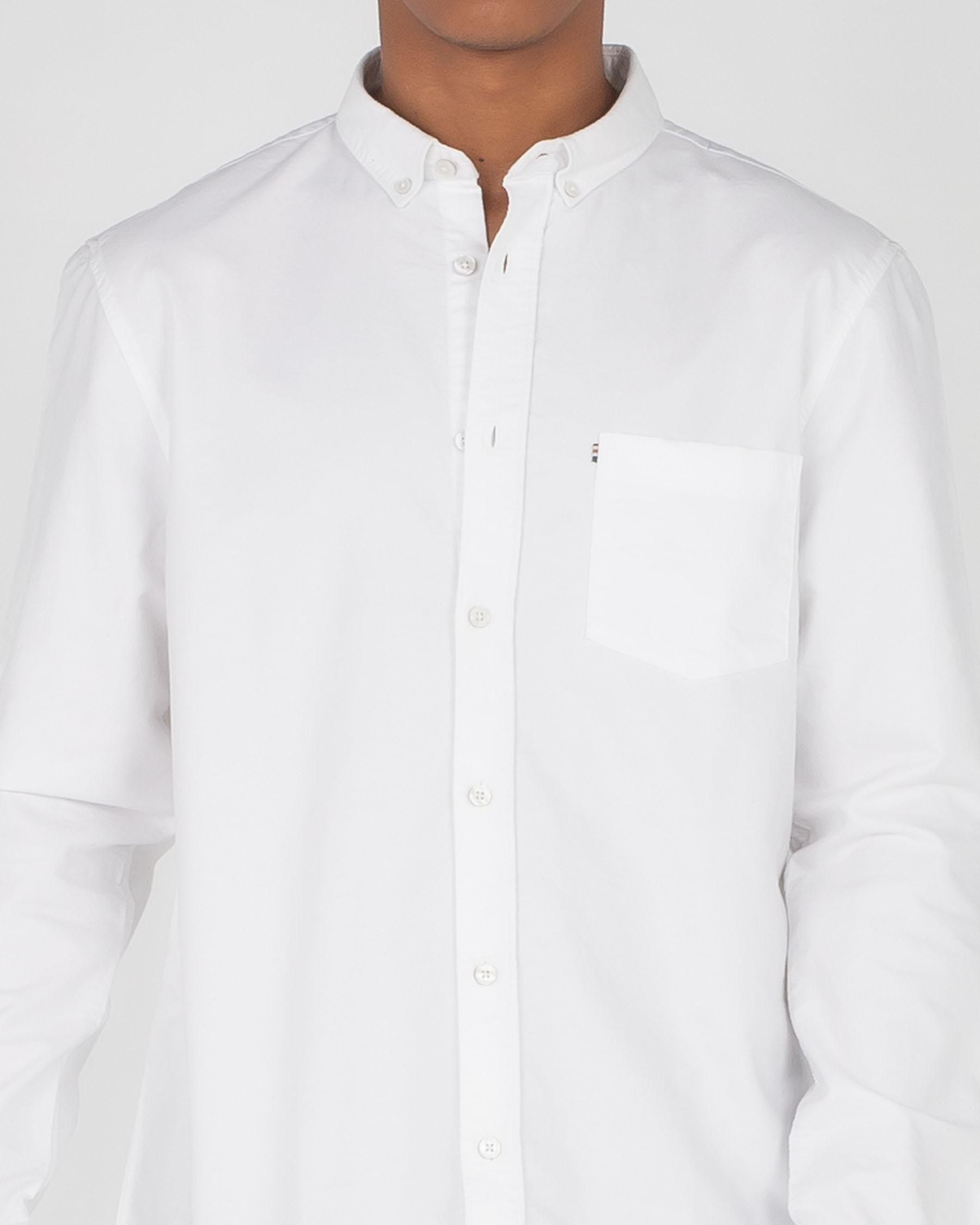 Shop Academy Brand Dillon Long Sleeve Shirt In White - Fast Shipping ...