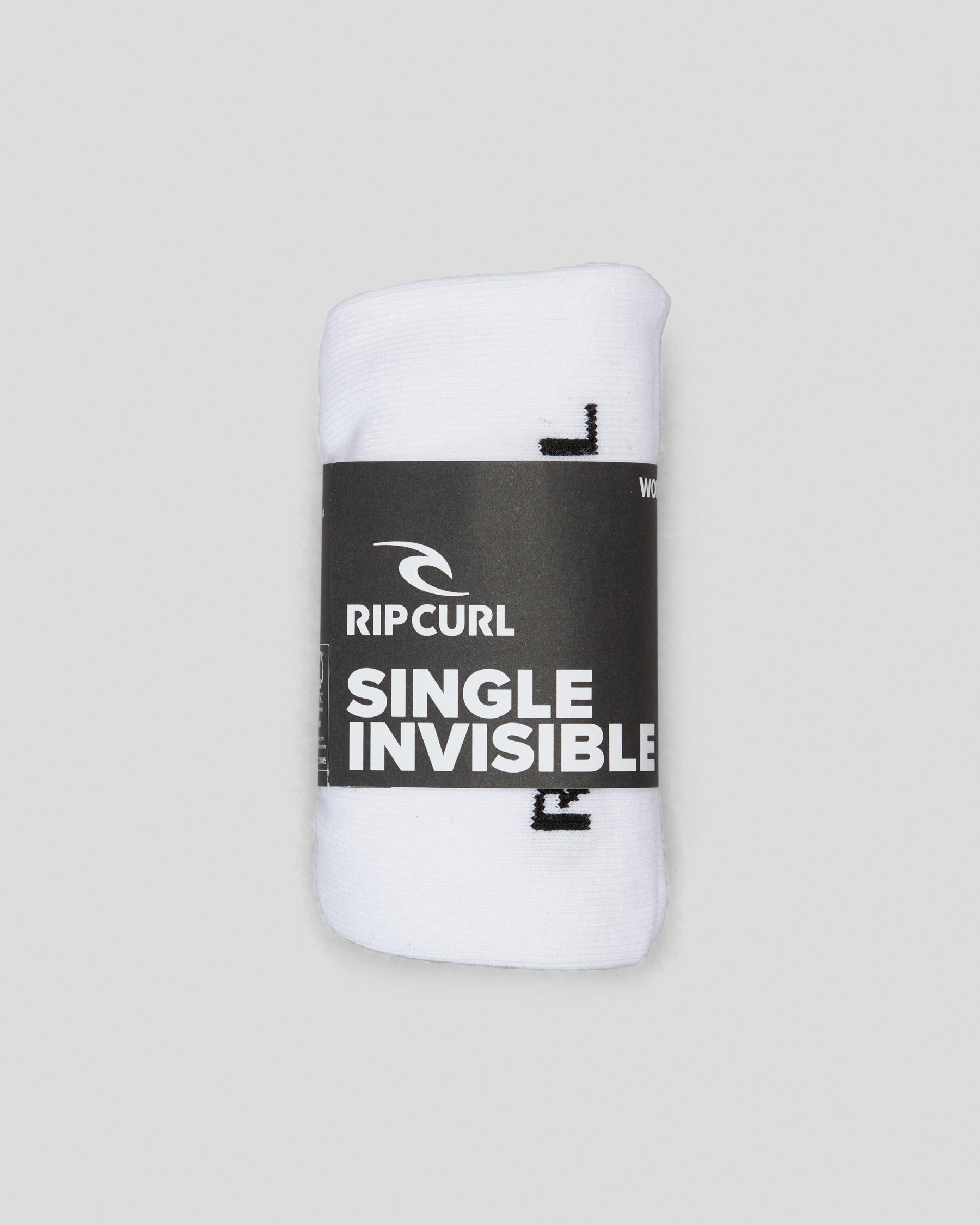 Shop Rip Curl Invisible Sock Pair In White - Fast Shipping & Easy ...