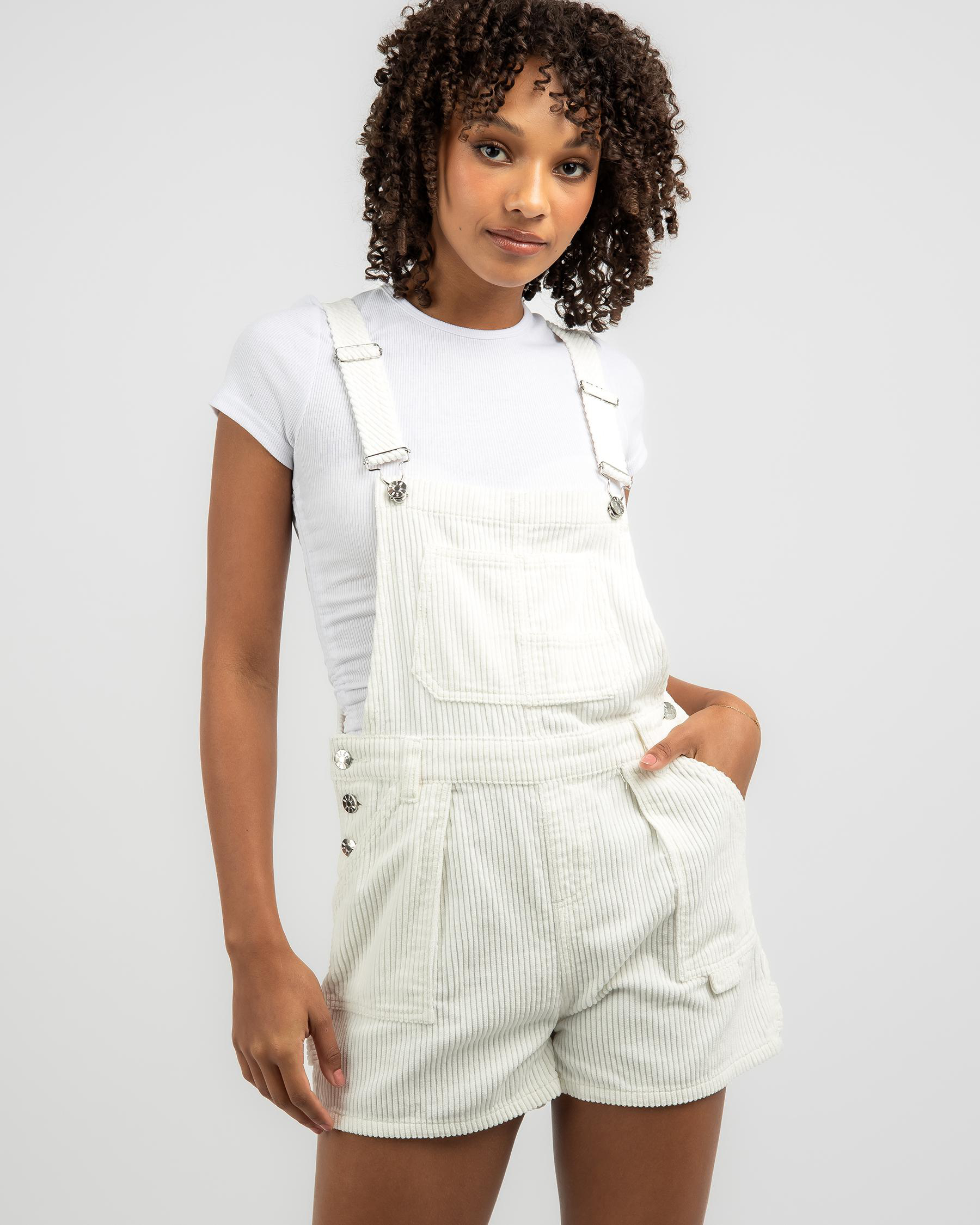 Shop DESU Elle Overalls In Cream - Fast Shipping & Easy Returns - City ...