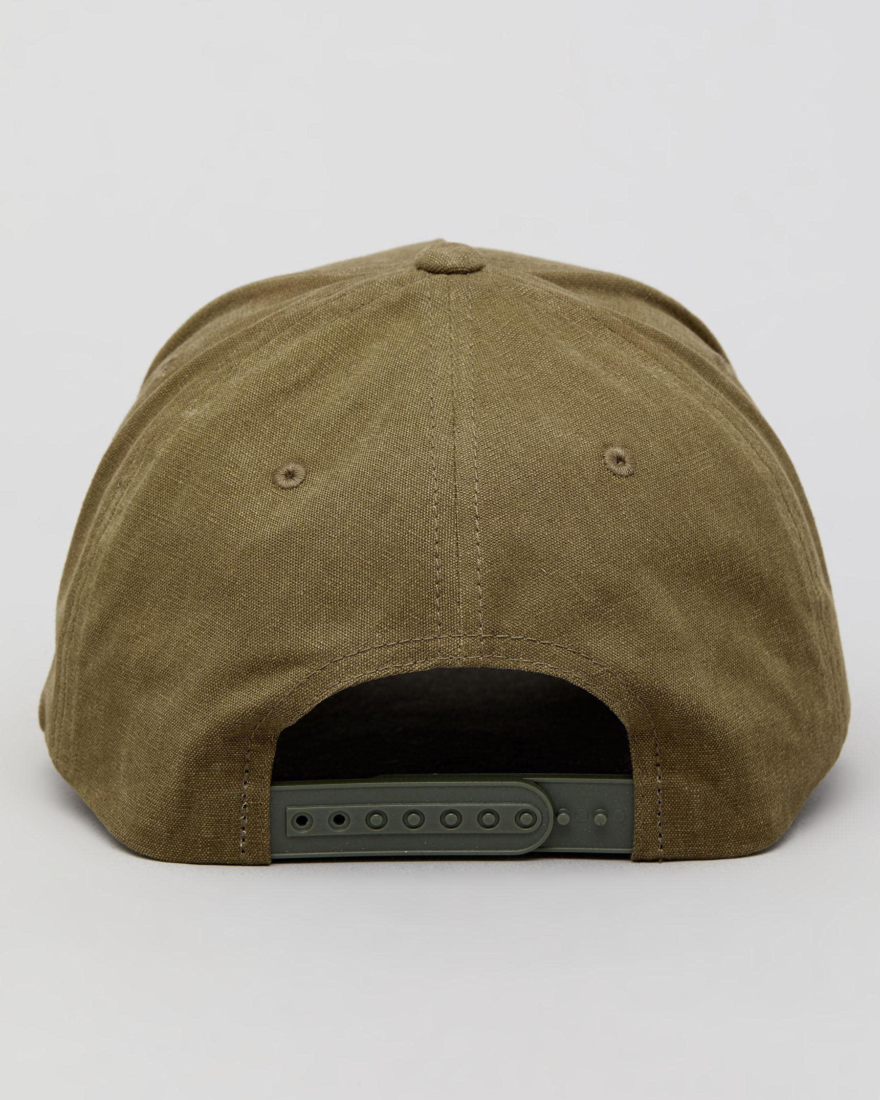 Shop Brixton Waylon Medium Profile Snapback Cap In Olive - Fast ...