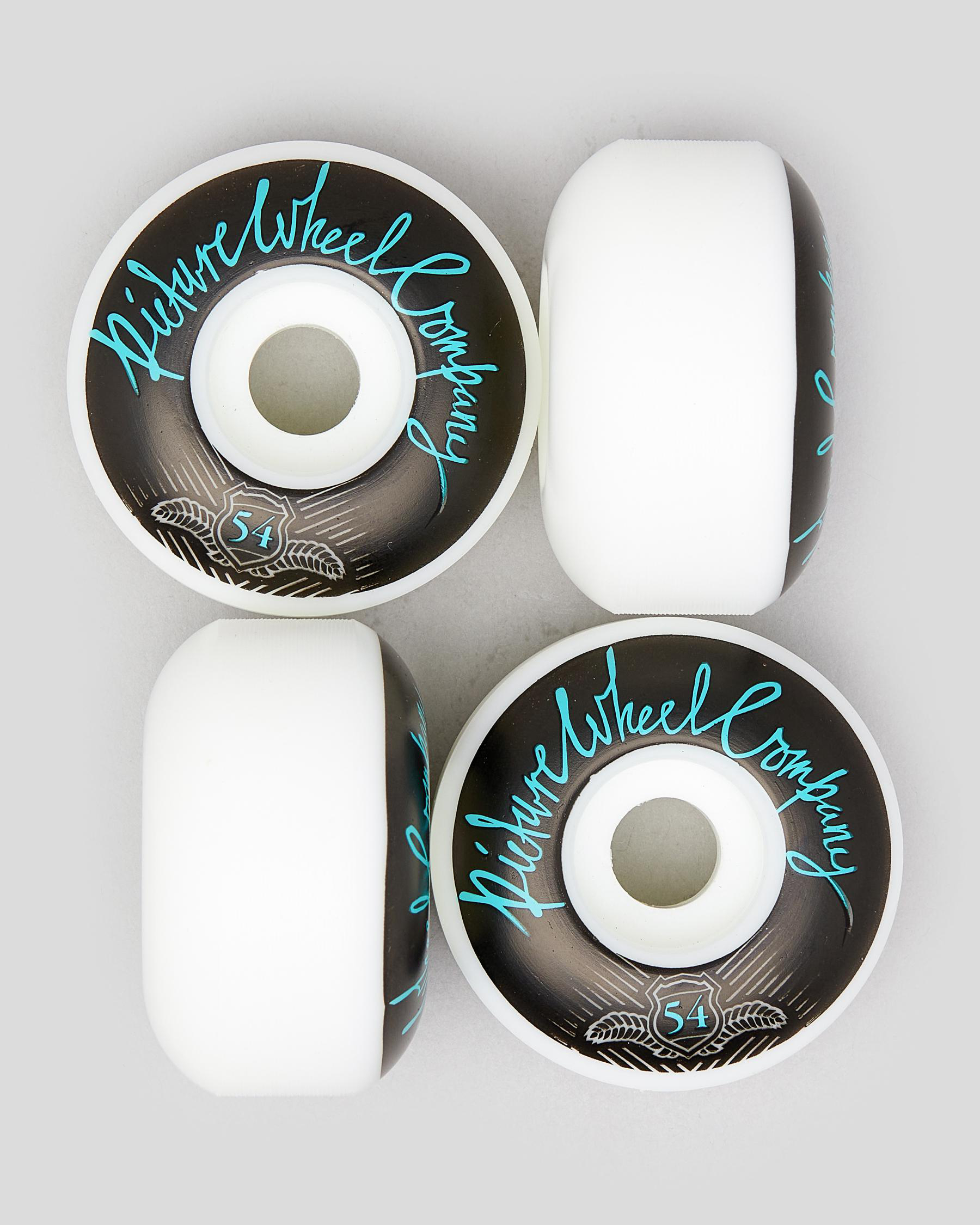 Shop Picture Wheel Company POP 54mm Skateboard Wheels In Teal - Fast ...