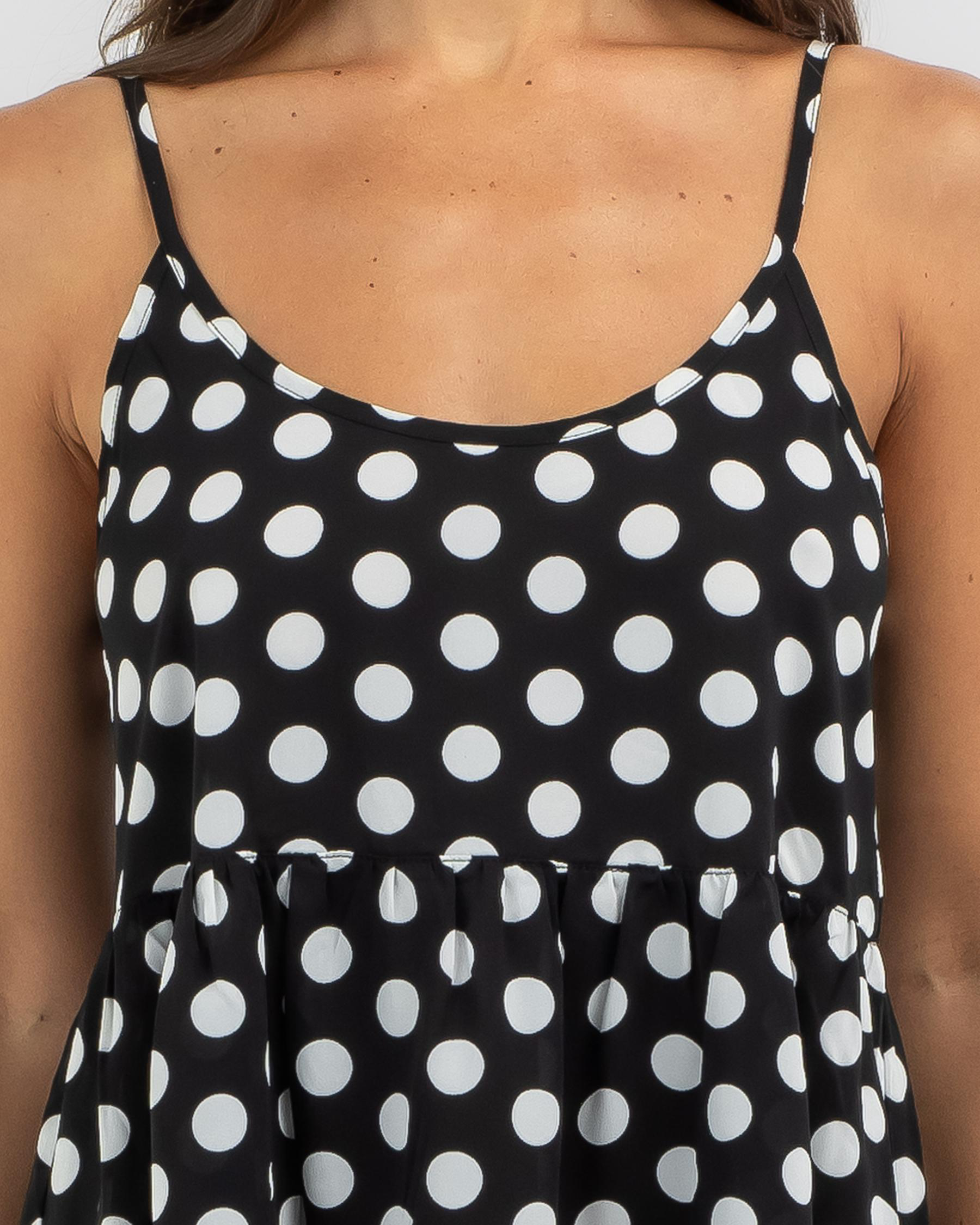 Shop Mooloola Roaming Dress In Black/white Polka Dot - Fast Shipping ...