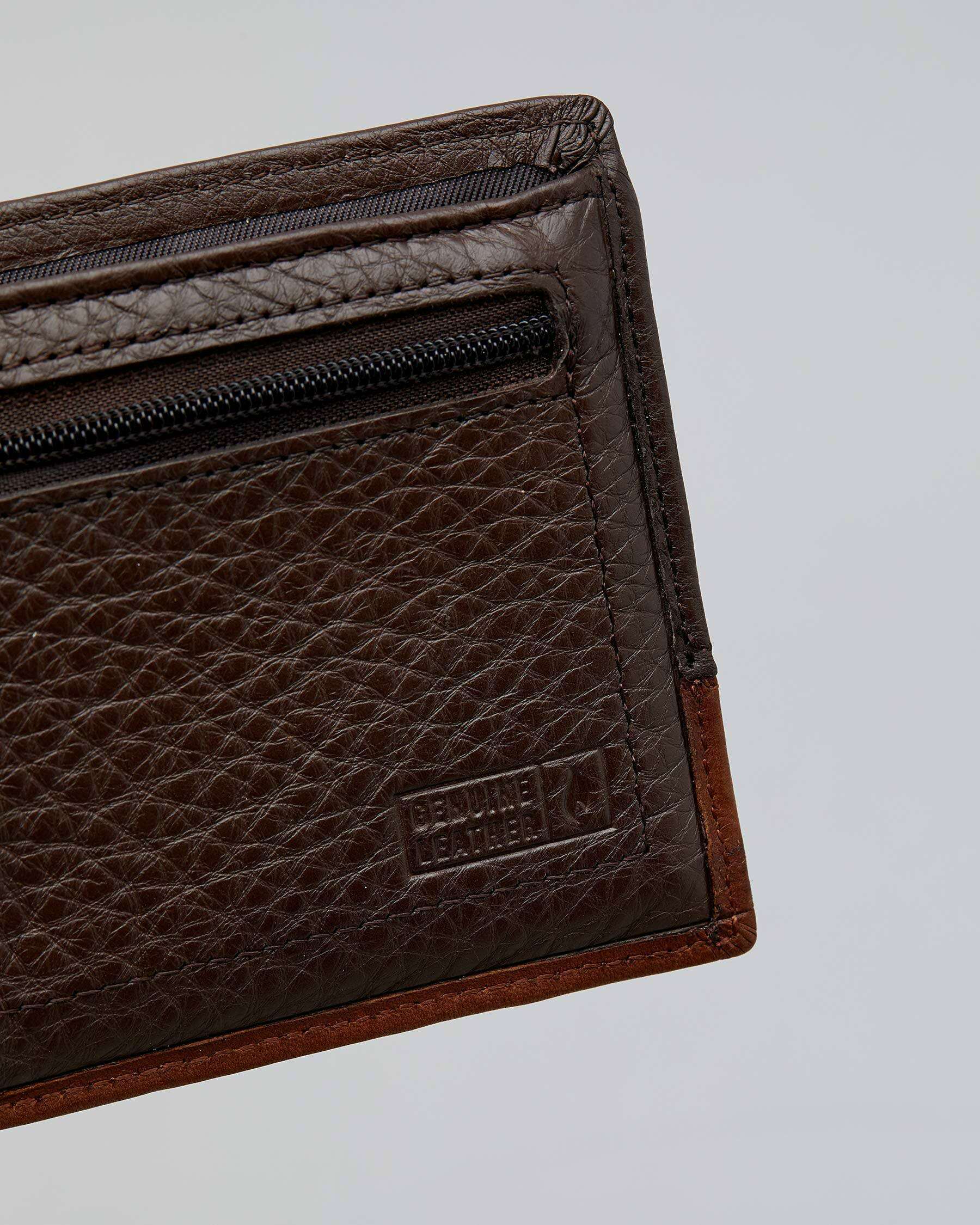 Shop Lucid Crease Leather Wallet In Choc - Fast Shipping & Easy Returns ...