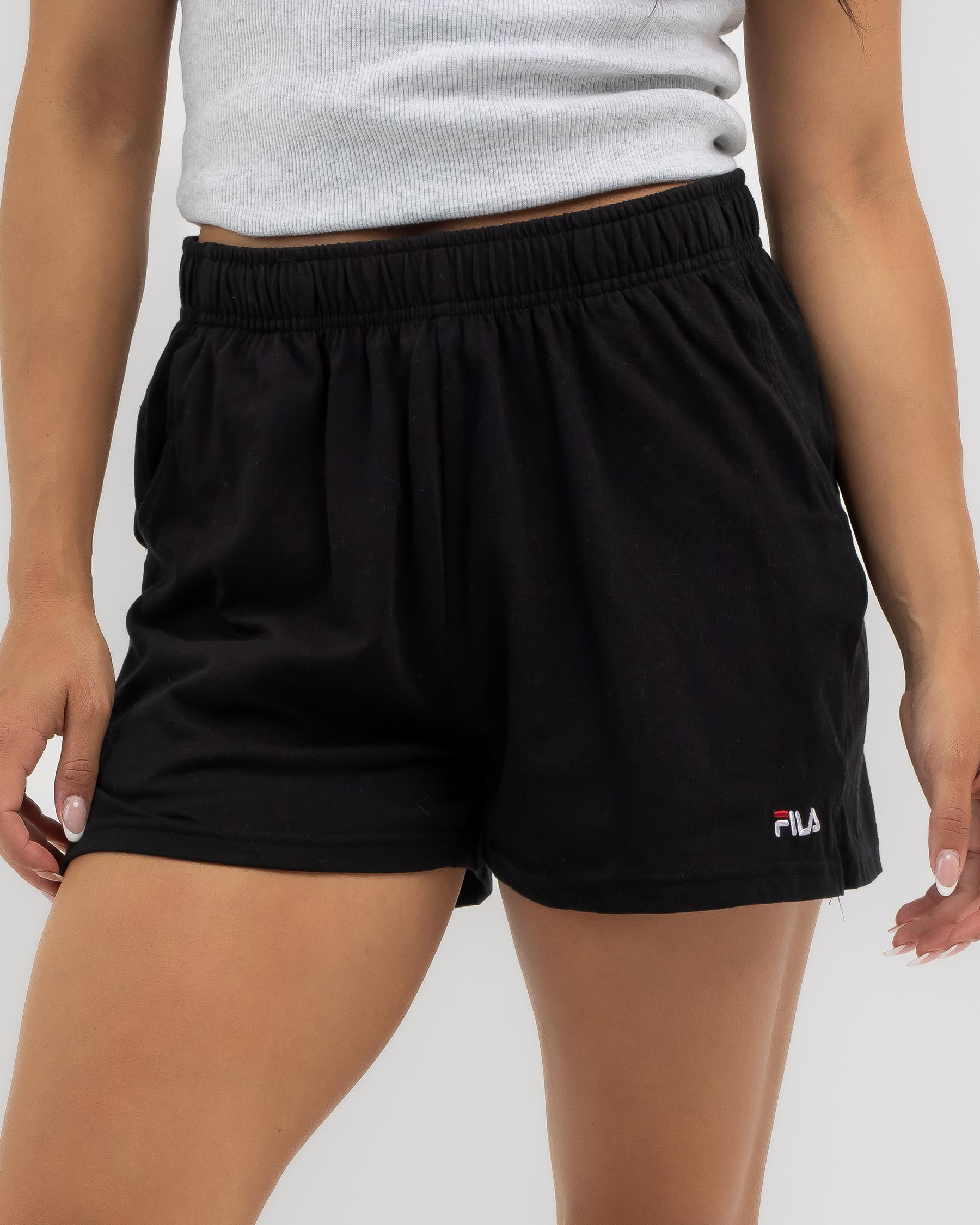 Fila Classic Jersey Shorts In Black - Fast Shipping & Easy Returns ...