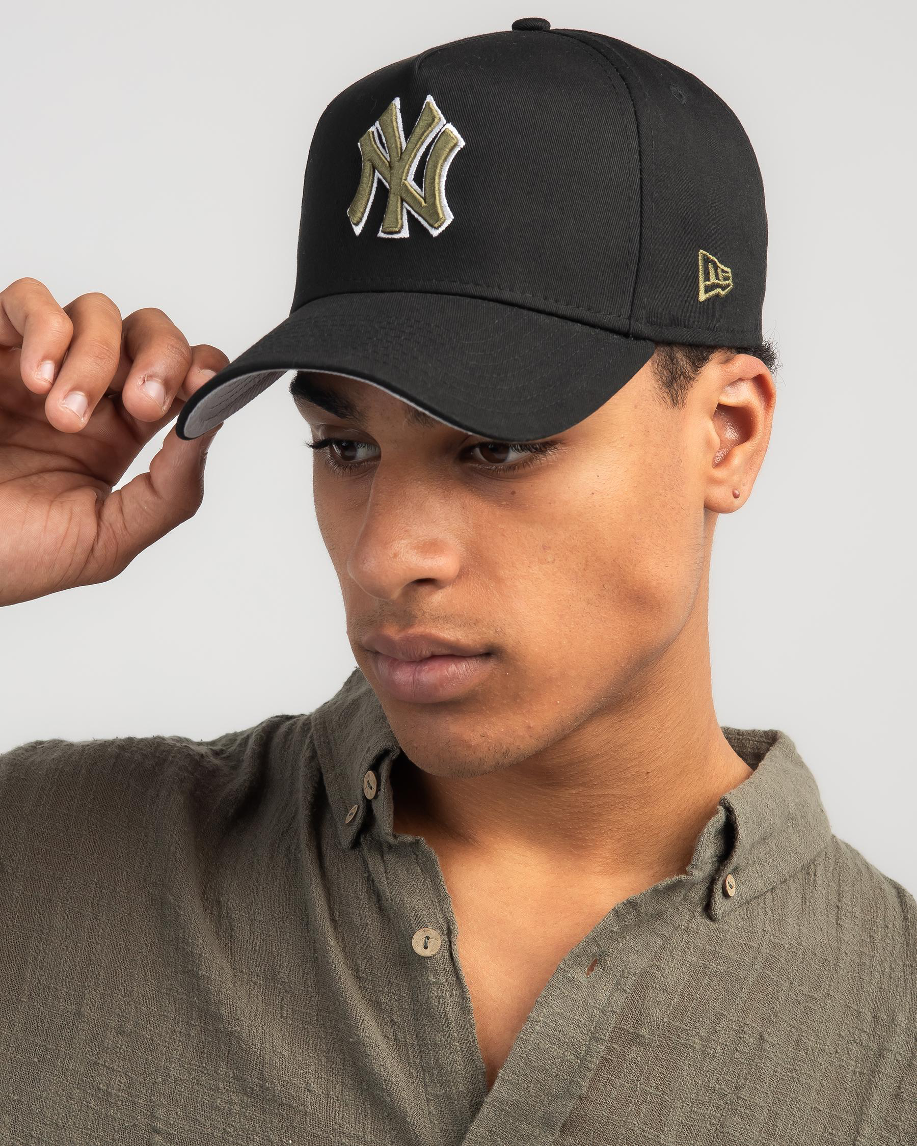 Shop New Era New York Yankees 940 A-Frame Cap In Black/new Olive/white ...