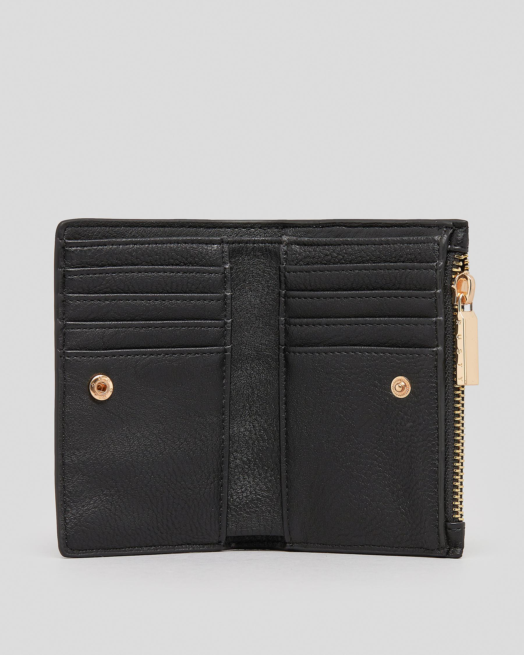 Shop Rusty Grace Compact Leather Wallet In Black 1 - Fast Shipping ...