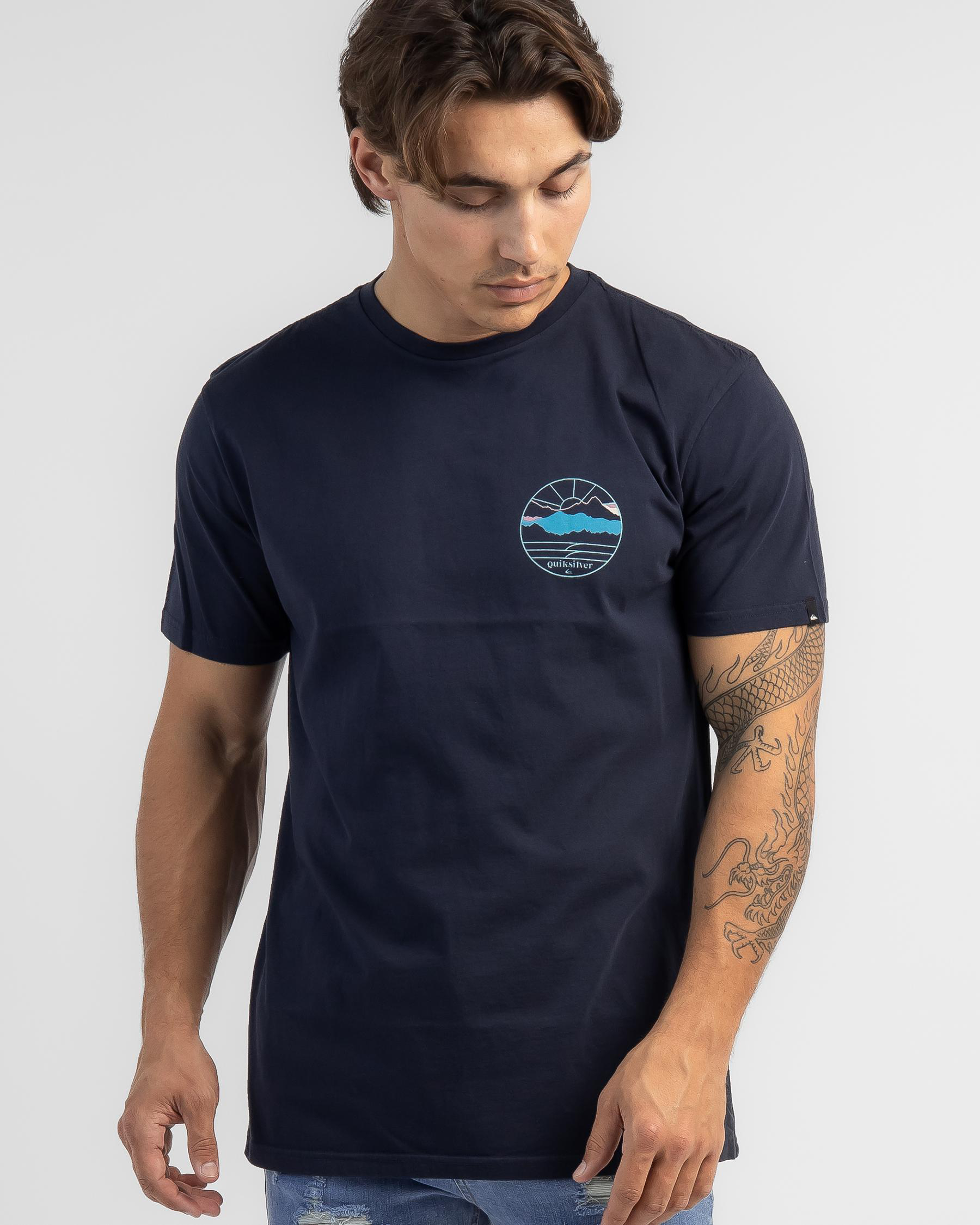 Quiksilver Low Rising T-Shirt In Navy Blazer - FREE* Shipping & Easy ...