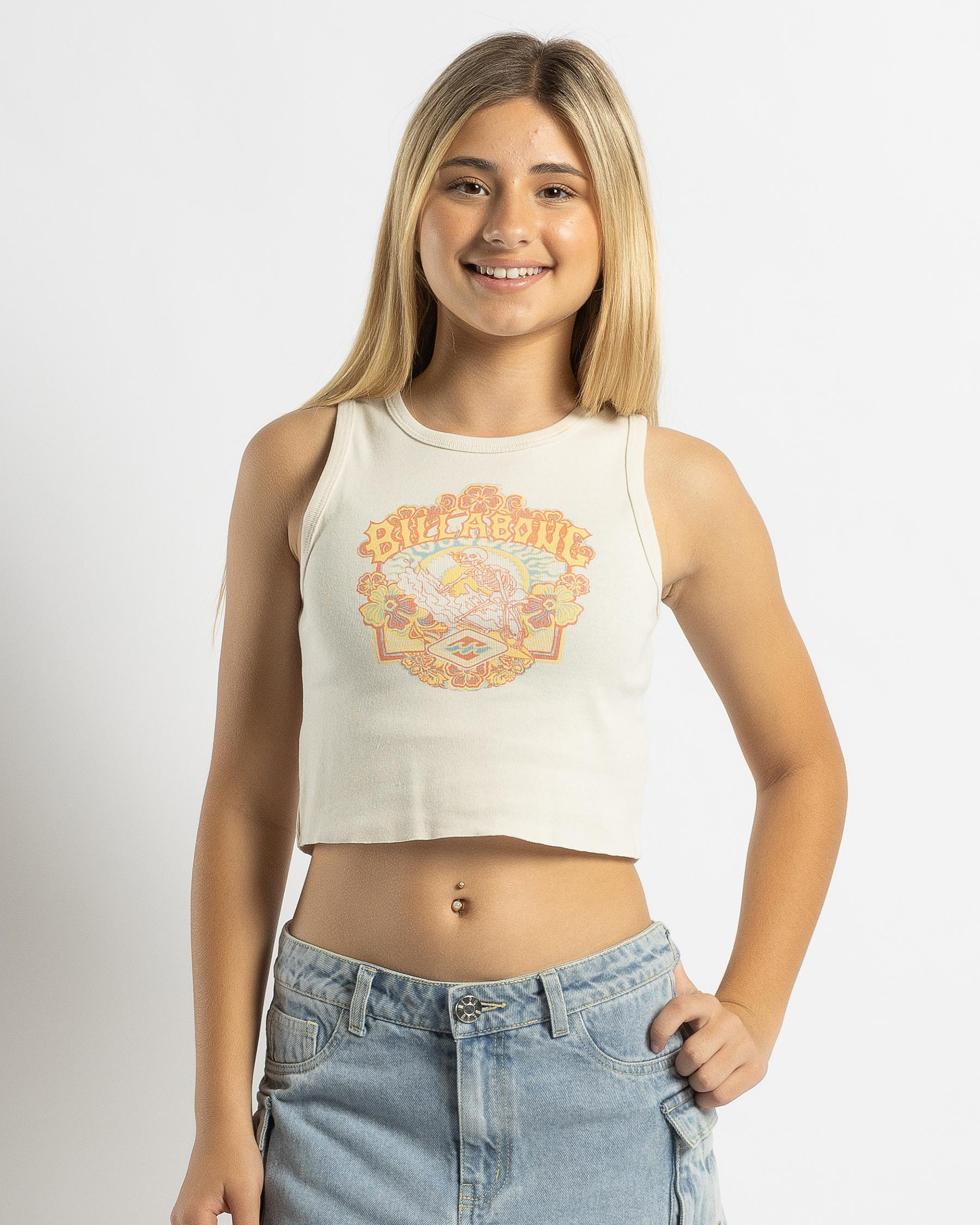 Shop Billabong Sunny Days Tank Top In Salt Crystal - Fast Shipping ...