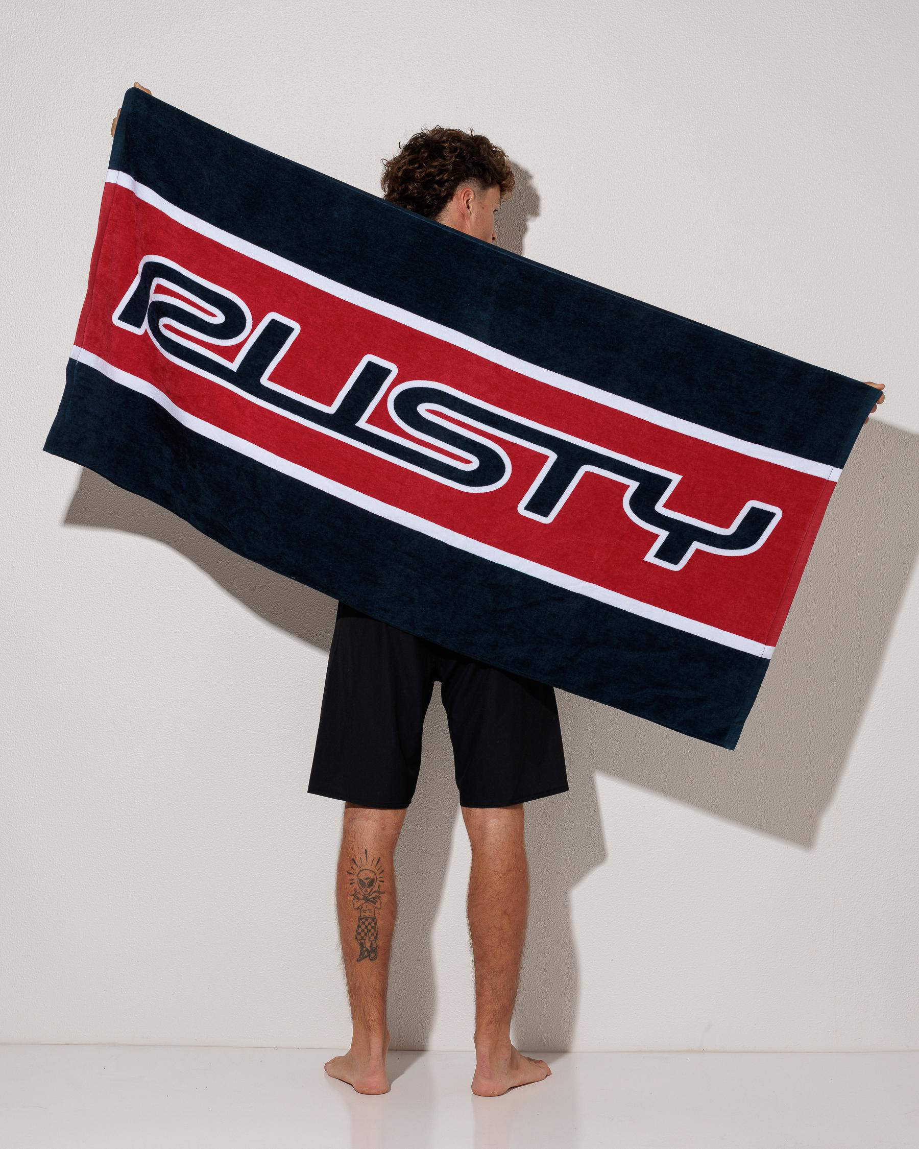 Shop Rusty Flip Daddy Towel In Navy Blue Fast Shipping And Easy Returns City Beach United States