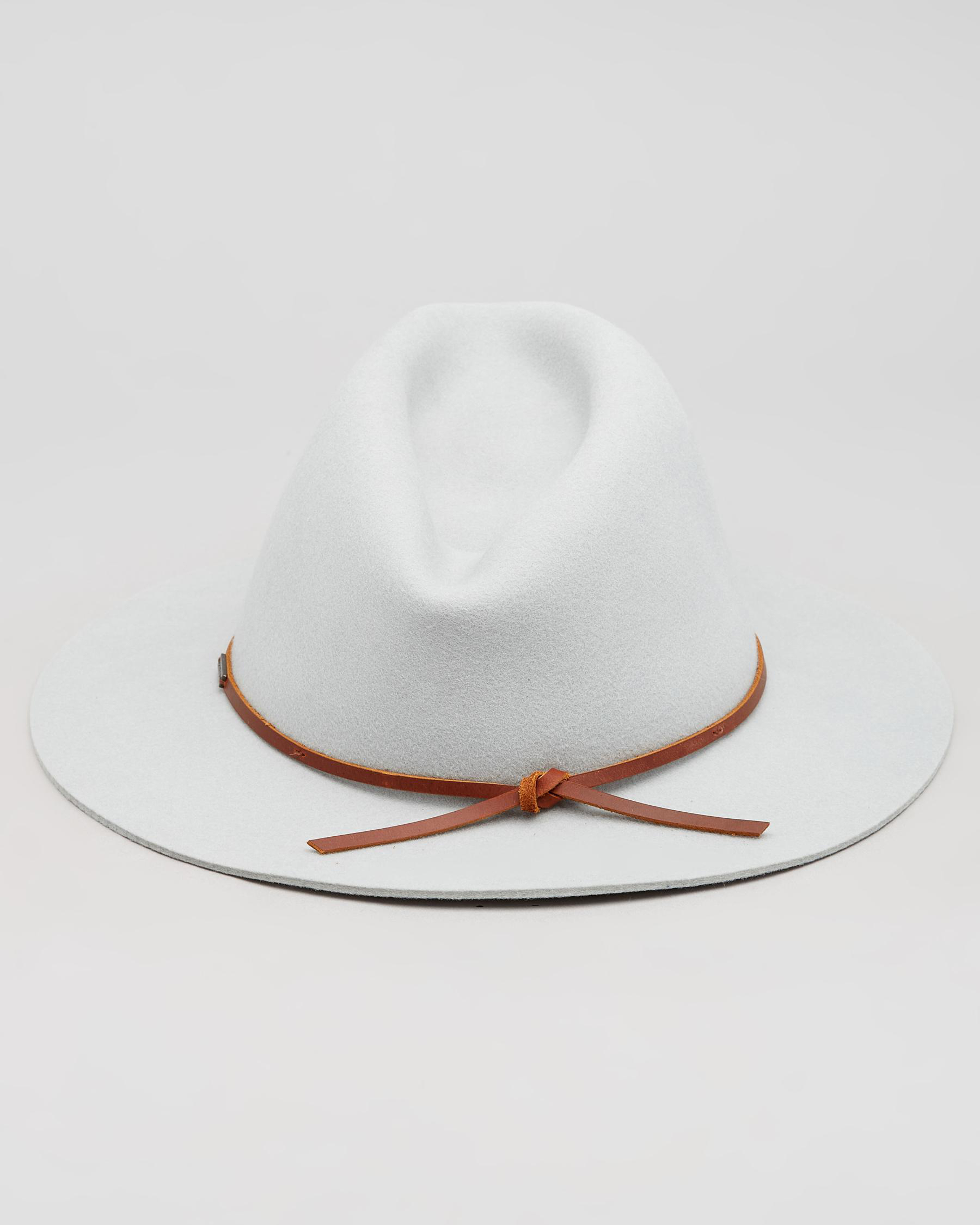 Shop Brixton Wesley Fedora In Stone - Fast Shipping & Easy Returns ...