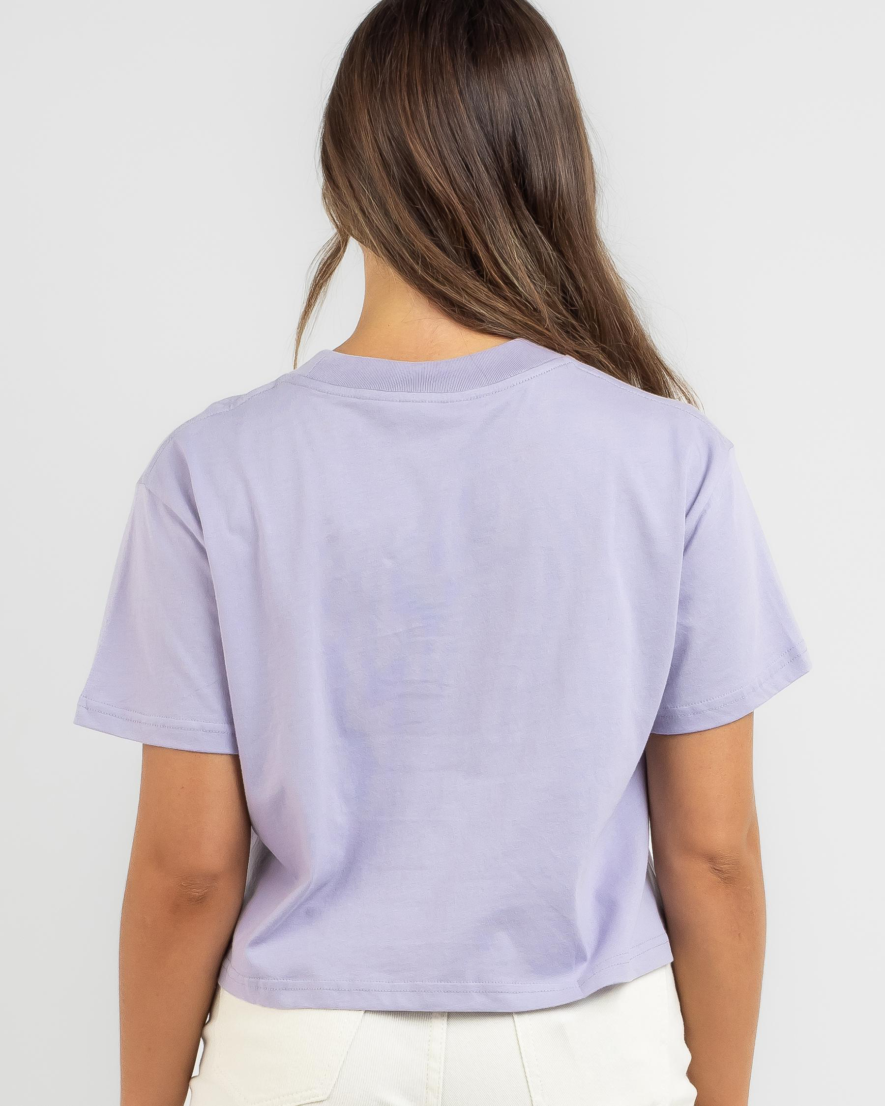 Shop Rusty Relaxed Fit Cropped T-Shirt In Lavender Blue - Fast Shipping ...