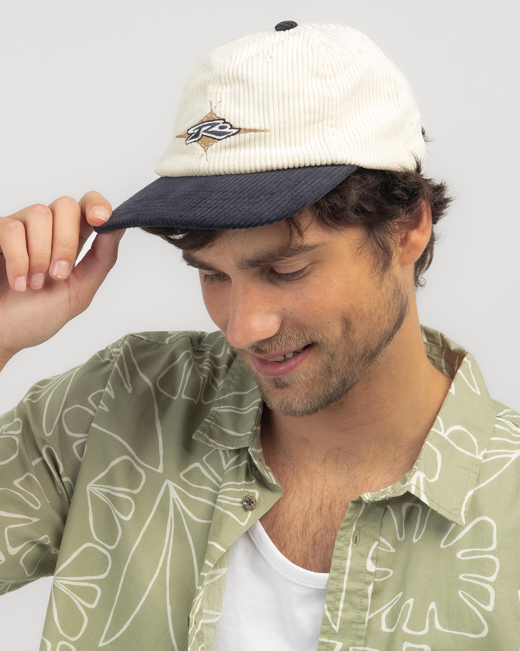 Rusty Wallflower Cord Six Panel Cap In Navy Blue - FREE* Shipping ...