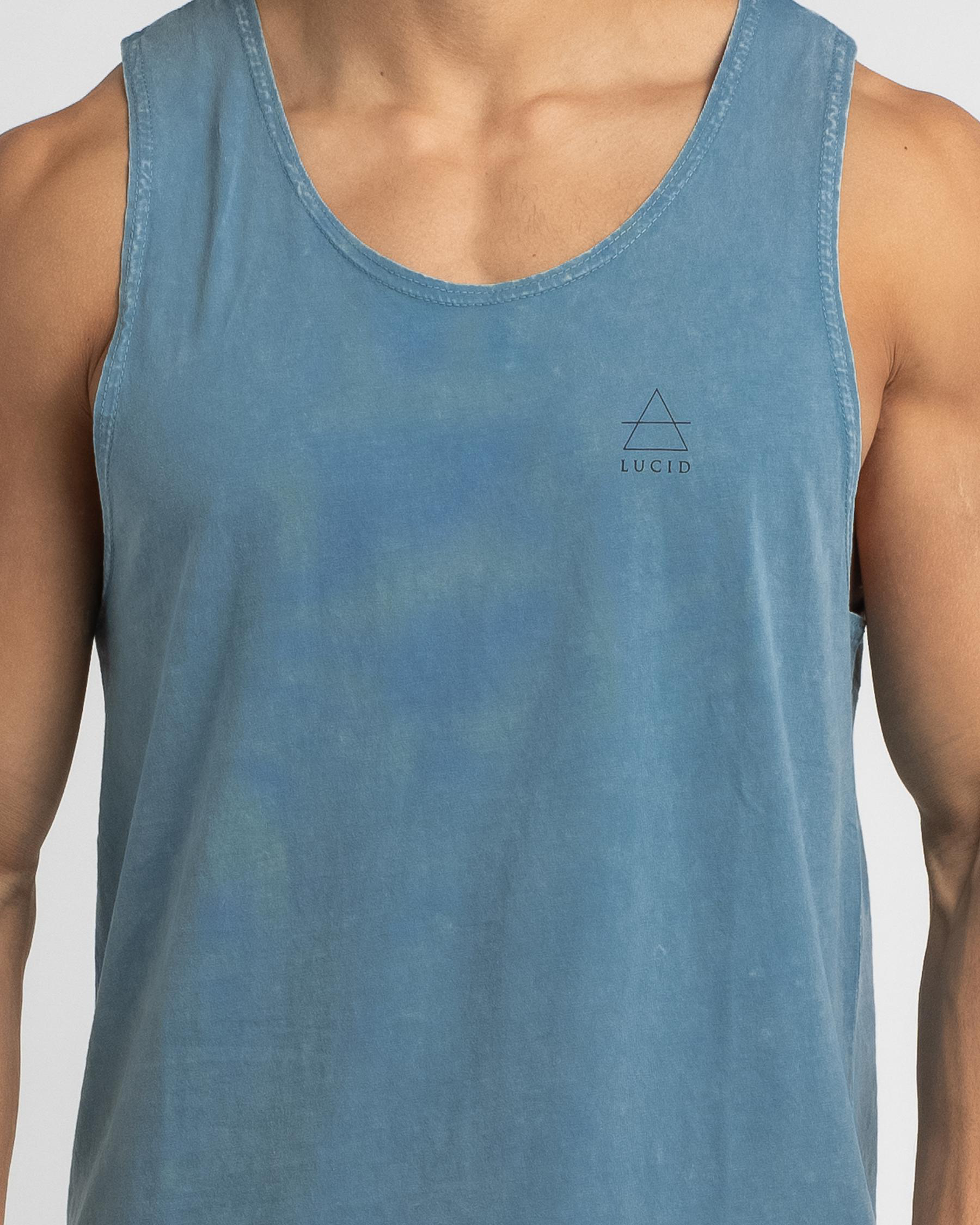 Shop Lucid Intent Singlet In Slate Blue Acid - Fast Shipping & Easy ...