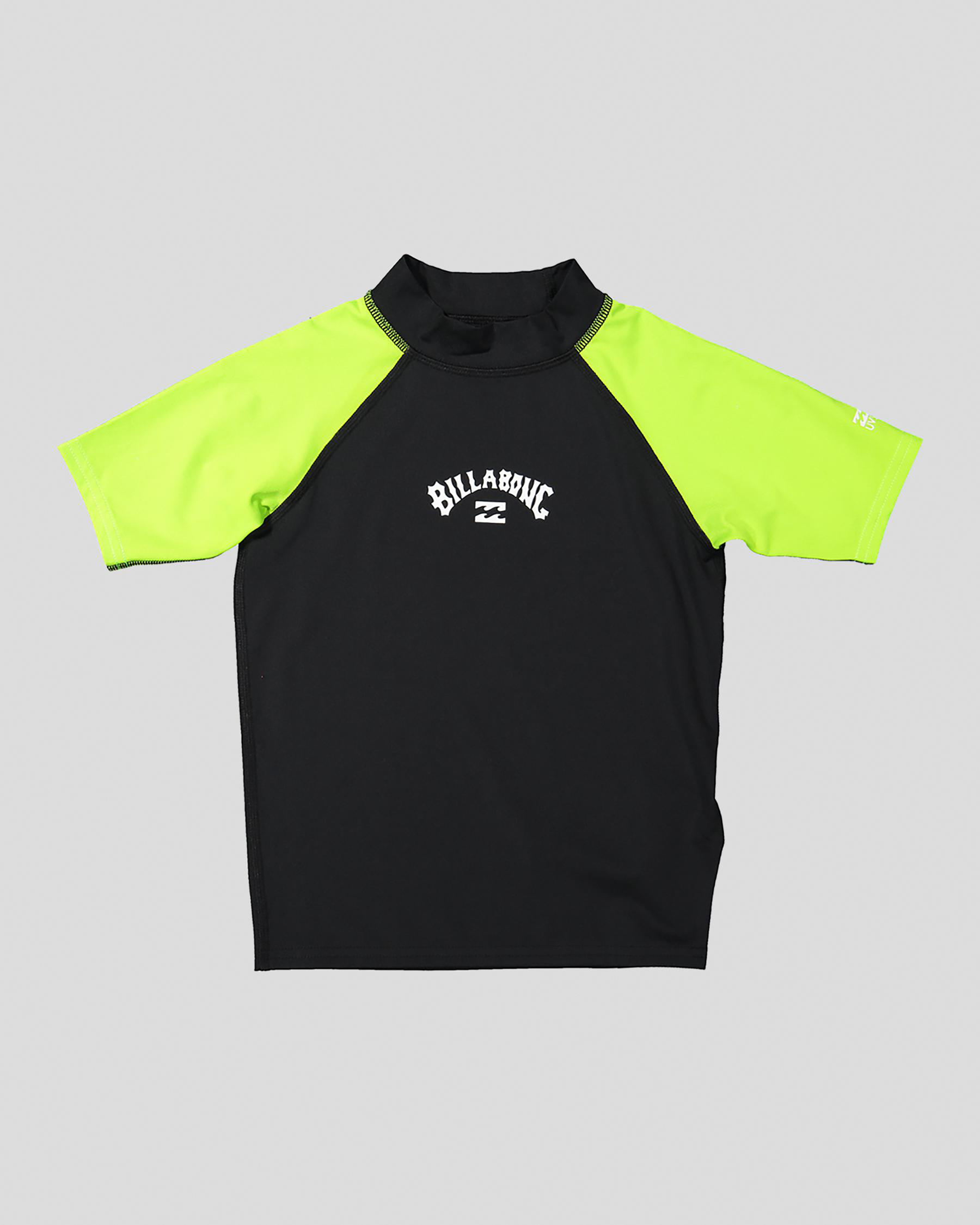 Shop Billabong Toddlers' Groms All Day Arch Short Sleeve Wet Shirt In ...