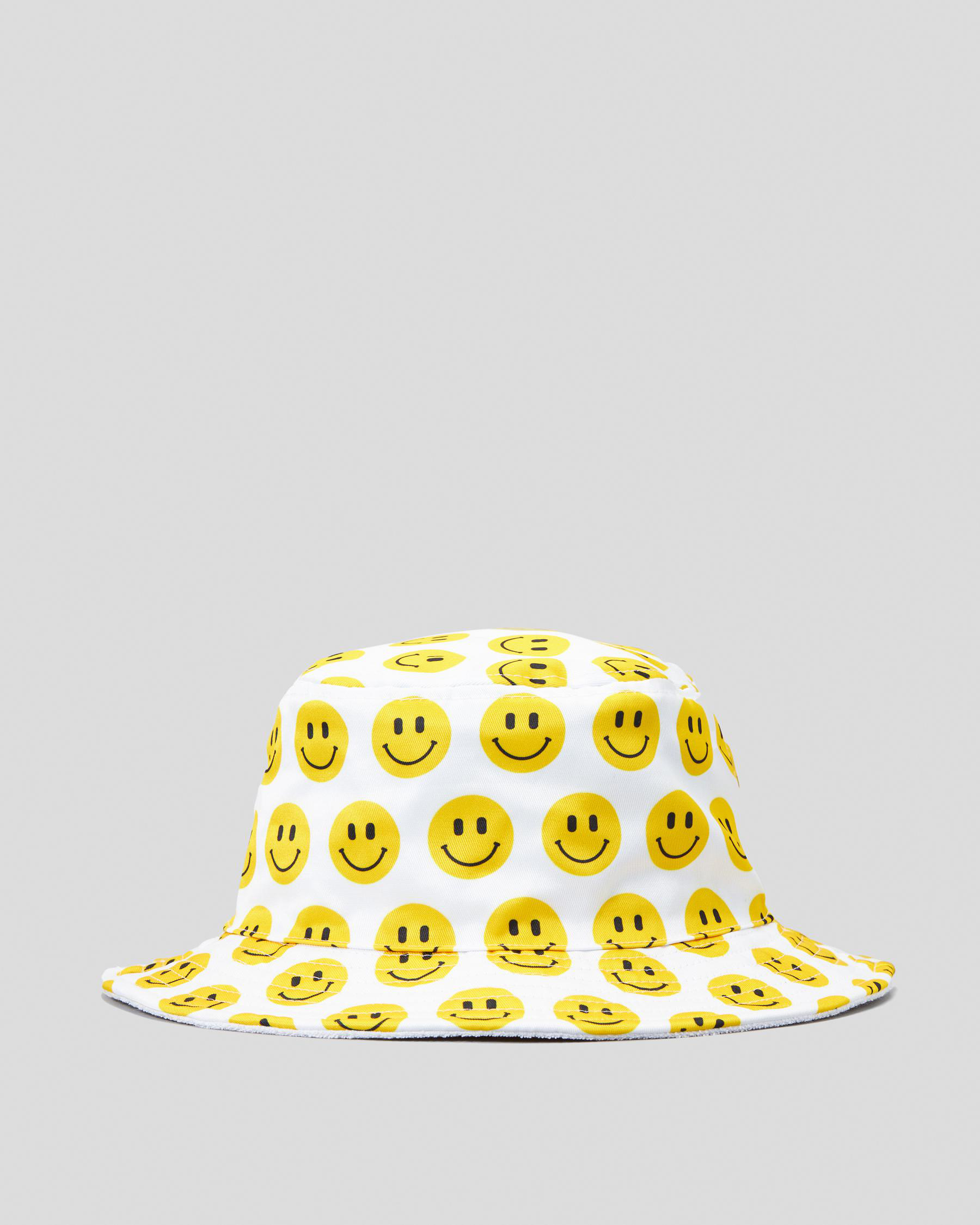 Lucid Smiley Bucket Hat In White - FREE* Shipping & Easy Returns - City ...
