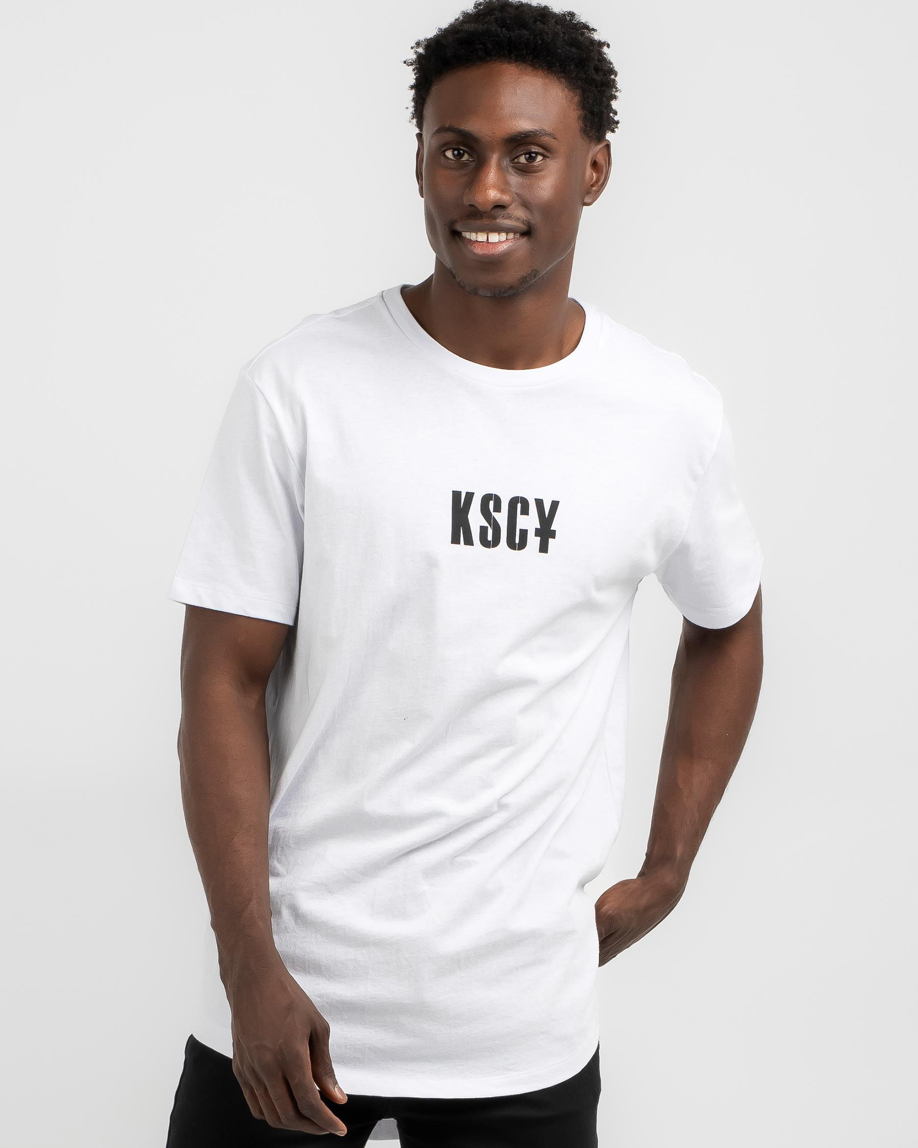 Shop Kiss Chacey Fetching Souls Dual Curved T-Shirt In Optical White ...