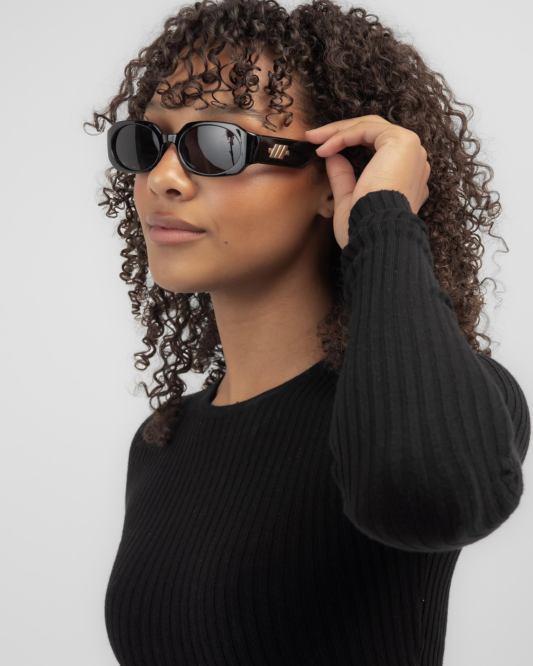 Shop Le Specs Shebang Sunglasses In Black/smoke Mono - Fast Shipping ...