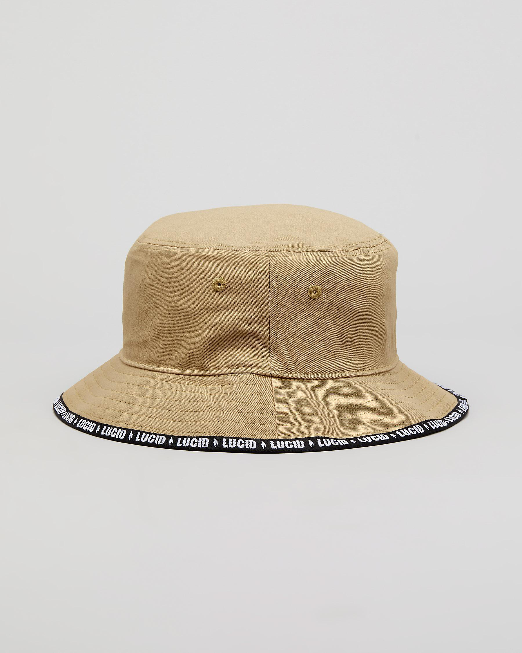 Shop Lucid Repeat Bucket Hat In Khaki - Fast Shipping & Easy Returns ...