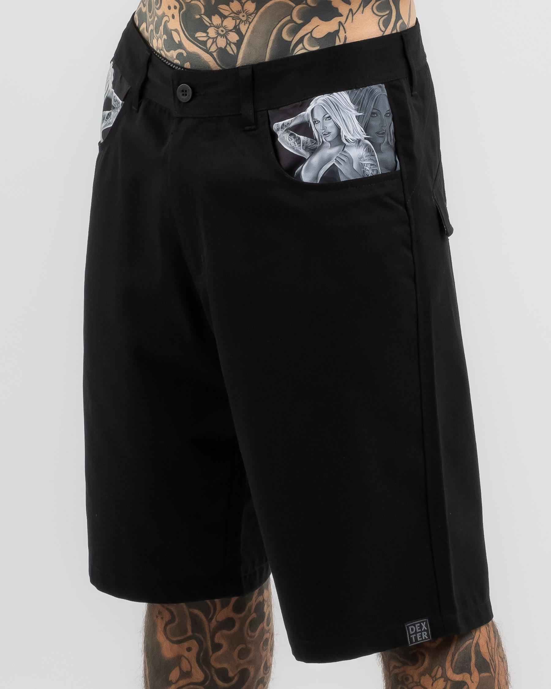 Shop Dexter Fast Lane Walk Shorts In Black - Fast Shipping & Easy ...