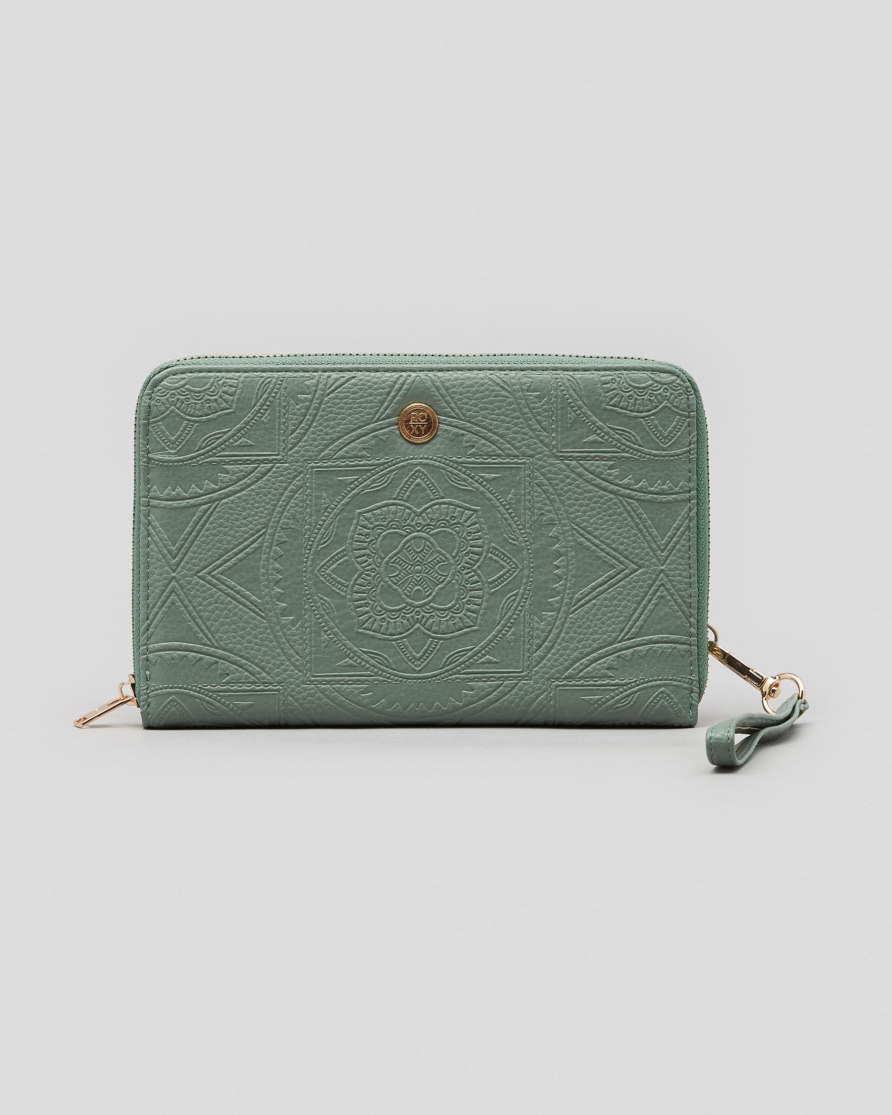 Shop Roxy Magic Happens Travel Wallet In Sea Spray - Fast Shipping ...