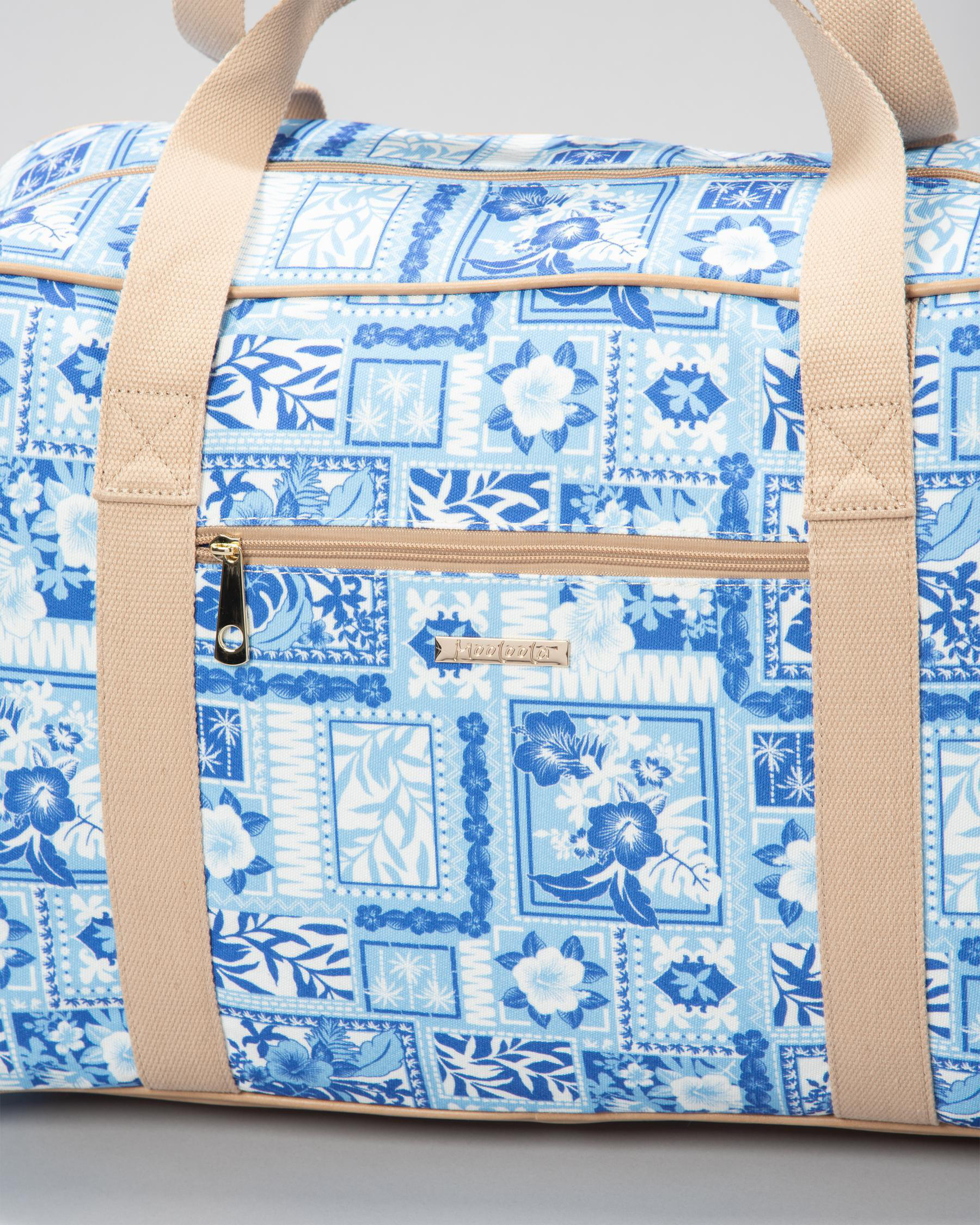 Shop Mooloola Tropical Holiday Travel Bag In Blue/white - Fast Shipping ...