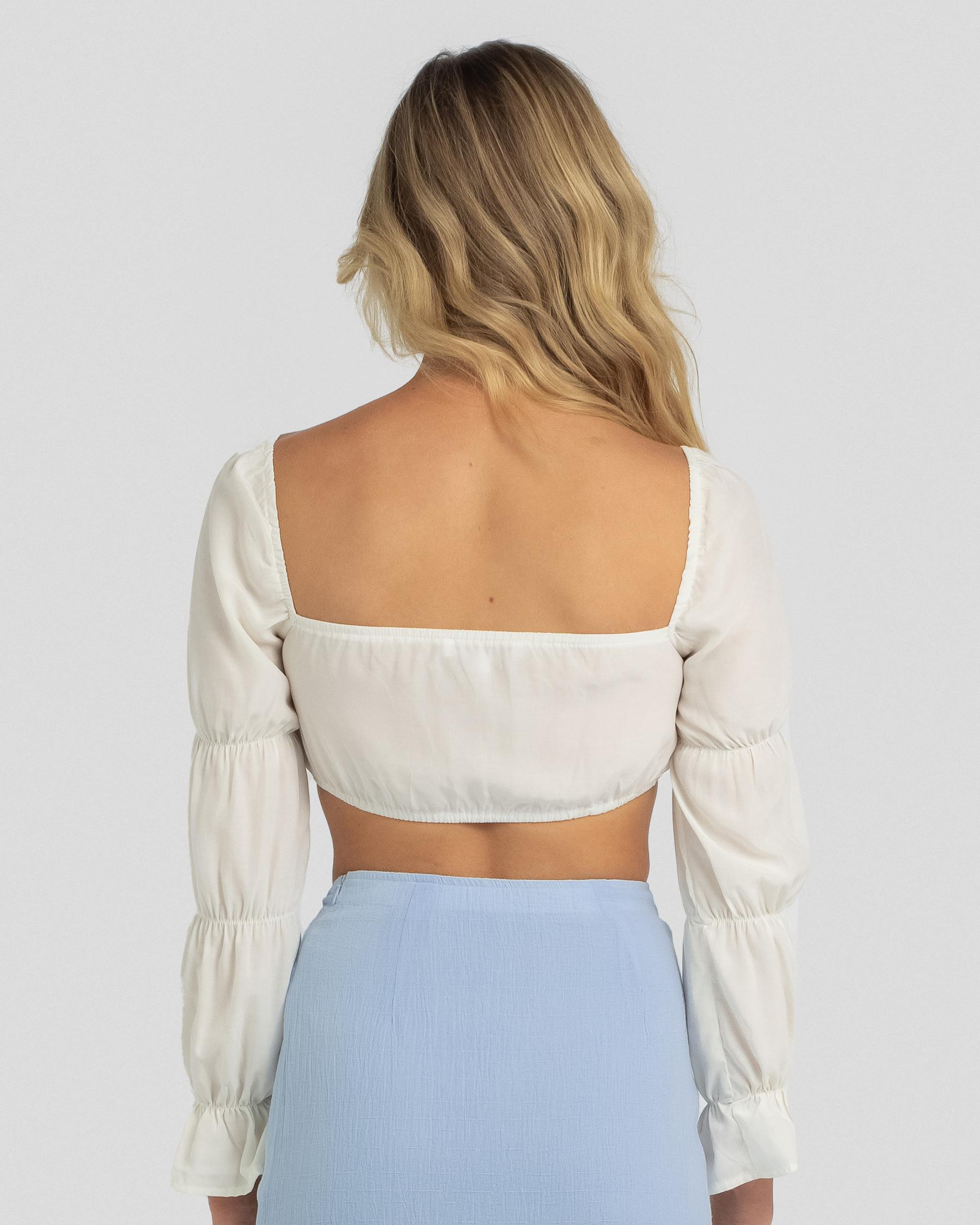 Shop Mooloola Violet Top In Cream - Fast Shipping & Easy Returns - City ...