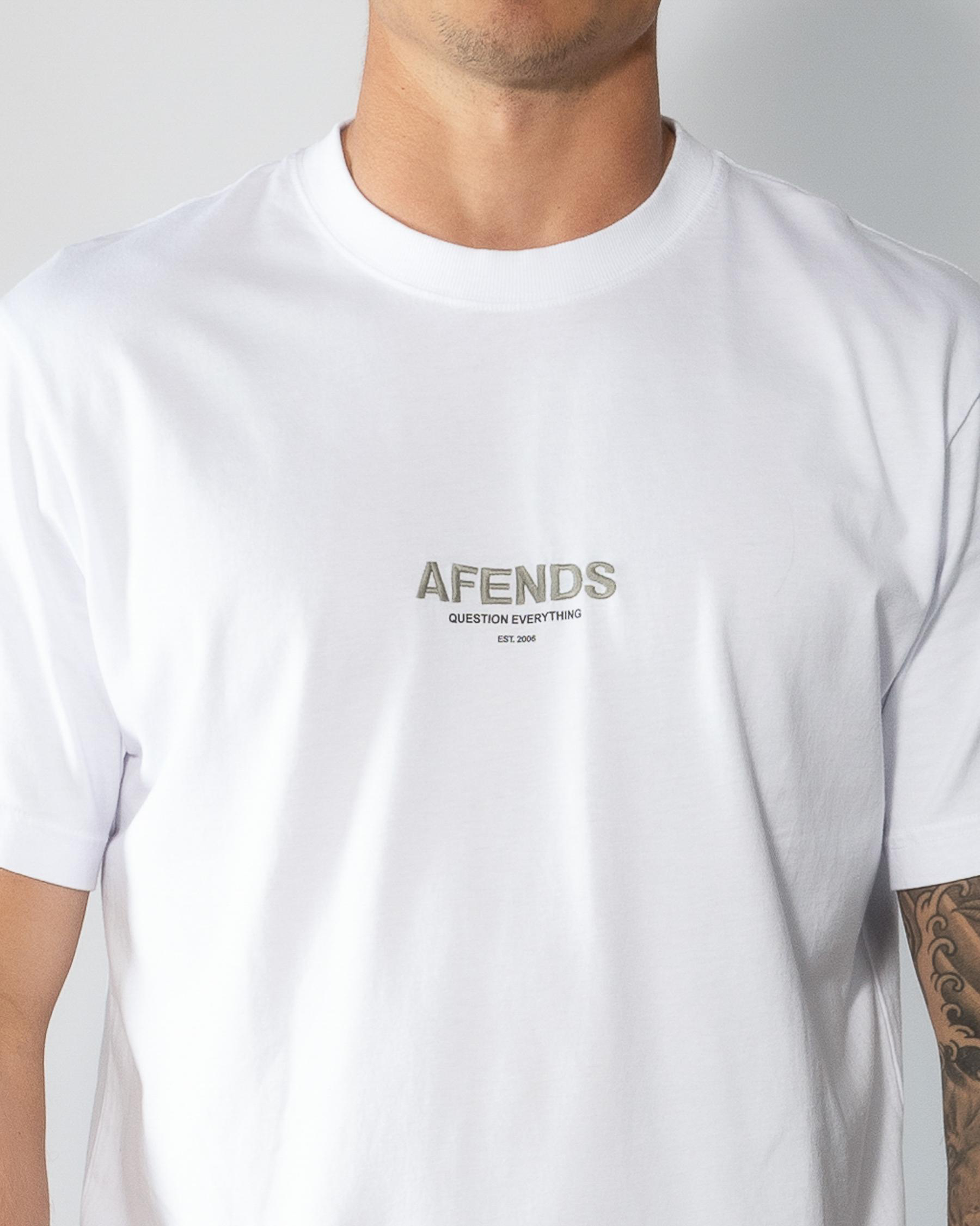 Shop Afends Vinyl T-Shirt In White - Fast Shipping & Easy Returns ...